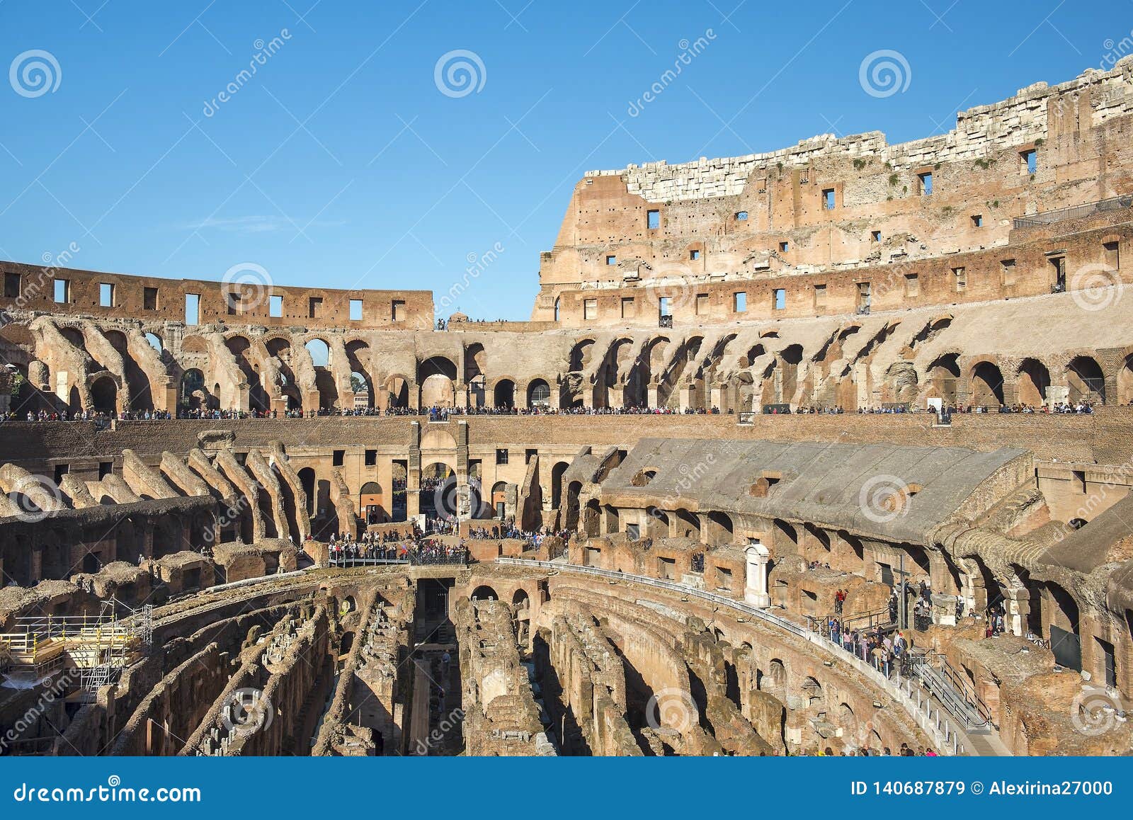 Interior of the Colosseum, Rome, Italy Editorial Stock Image - Image of ...