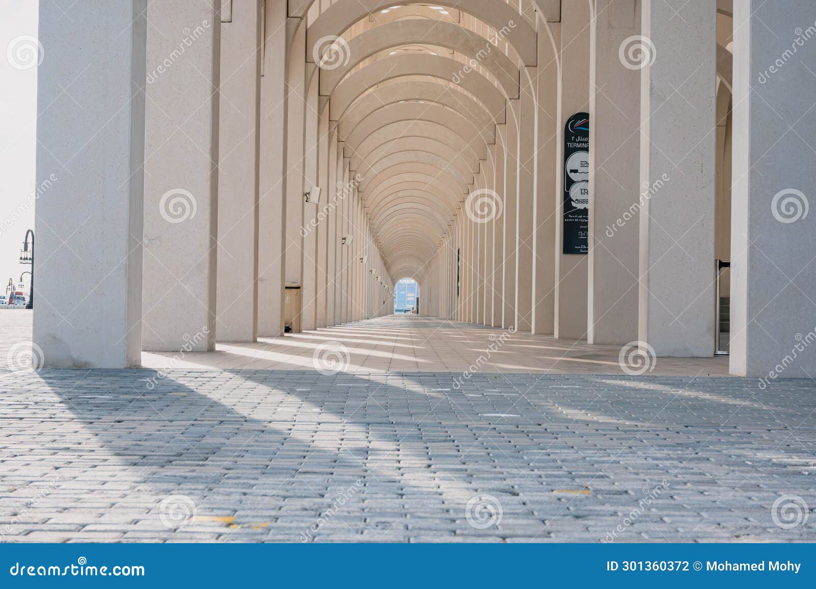 Interior Columns at the Cruise Terminal - Doha Port Editorial ...