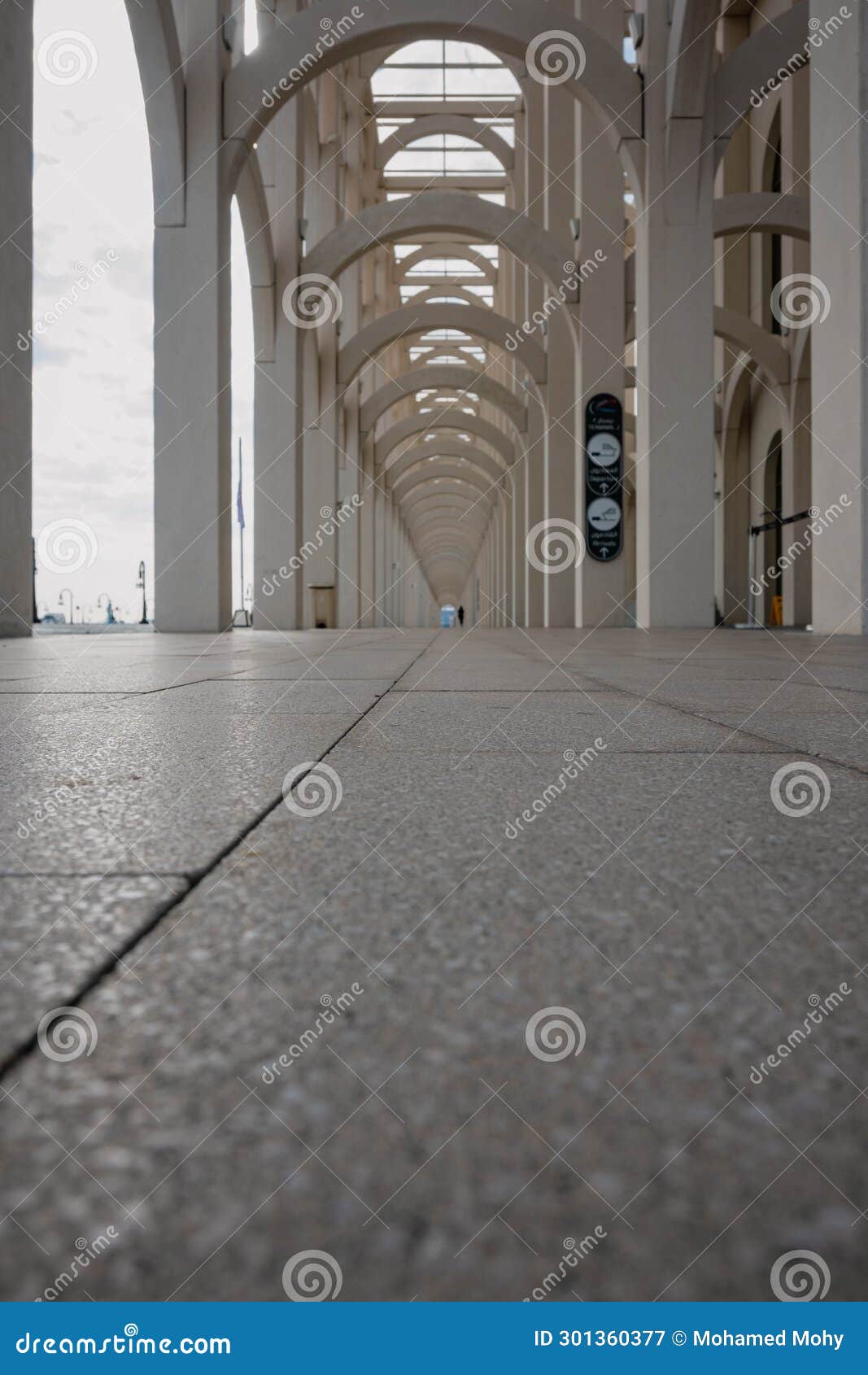 Interior Columns at the Cruise Terminal - Doha Port Editorial ...