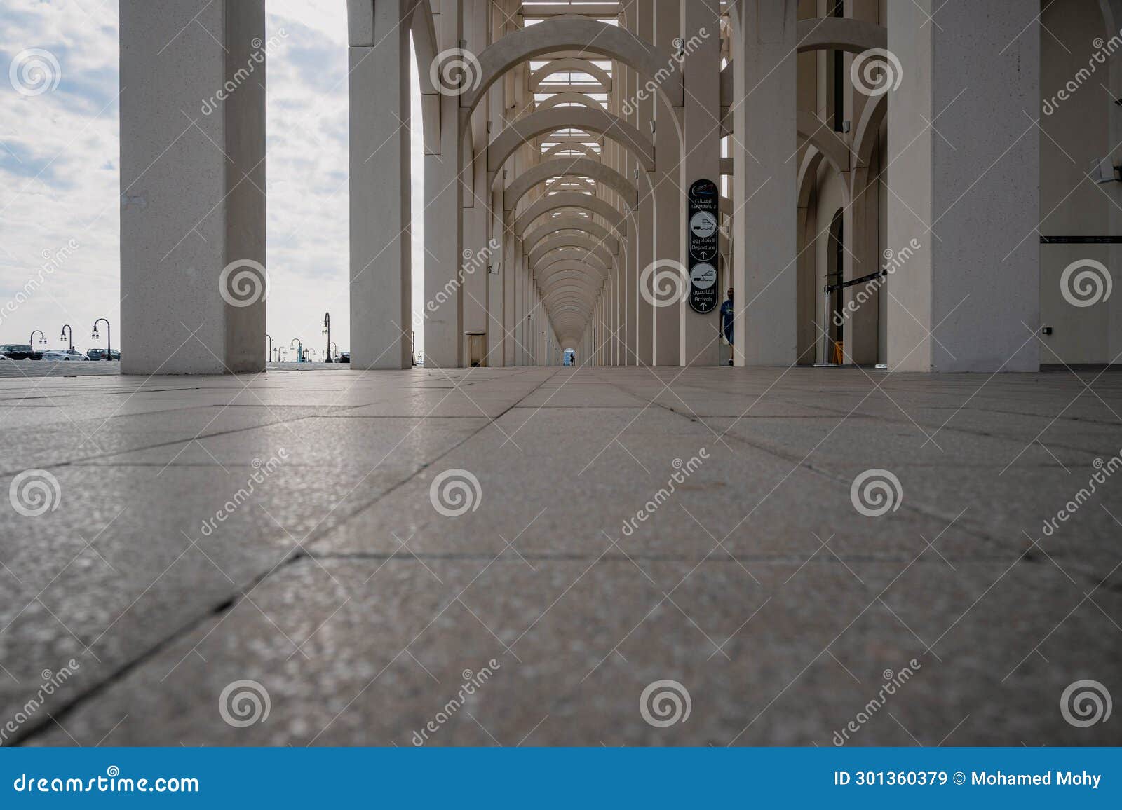 Interior Columns at the Cruise Terminal - Doha Port Editorial Stock ...