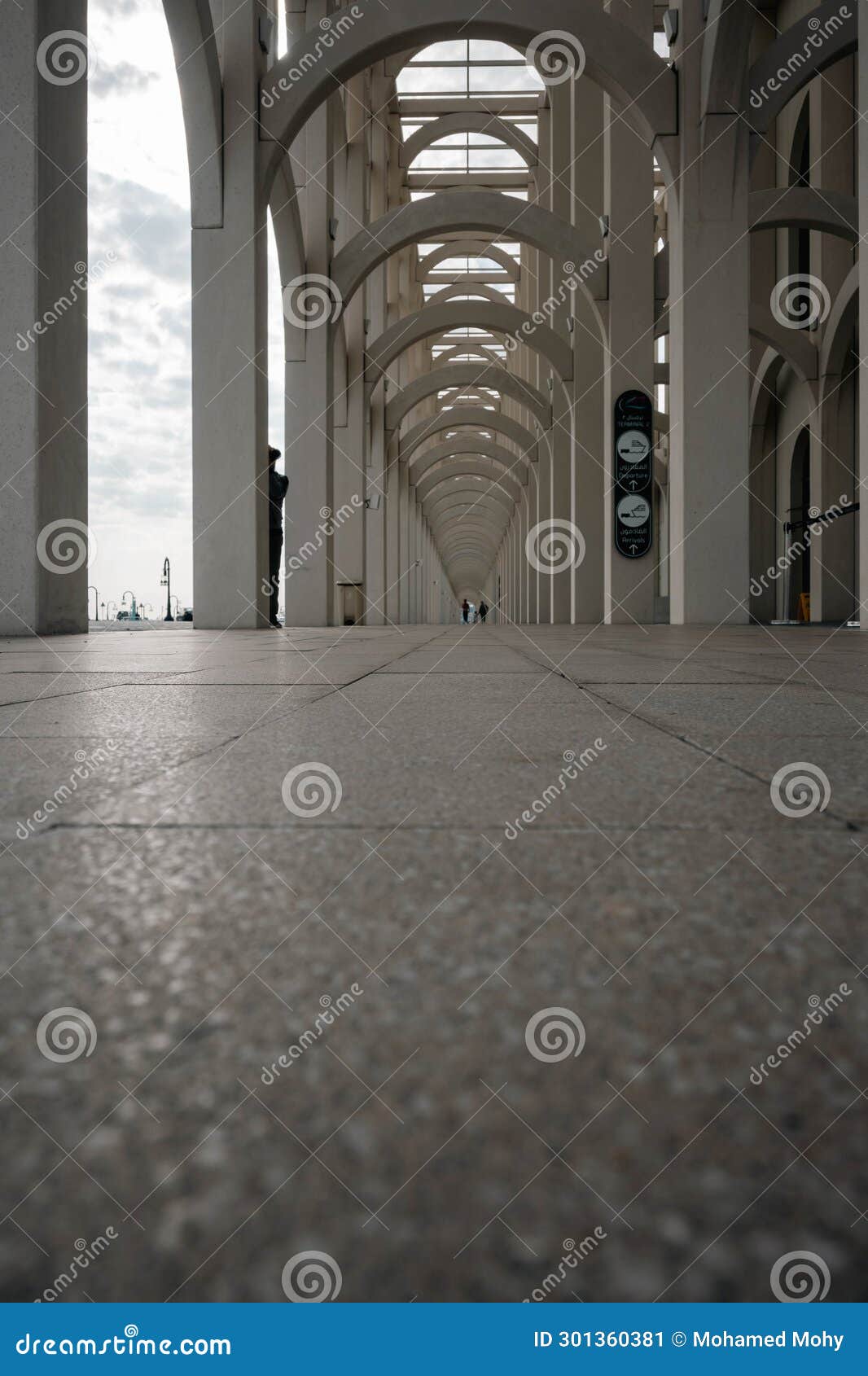 Interior Columns at the Cruise Terminal - Doha Port Editorial Photo ...