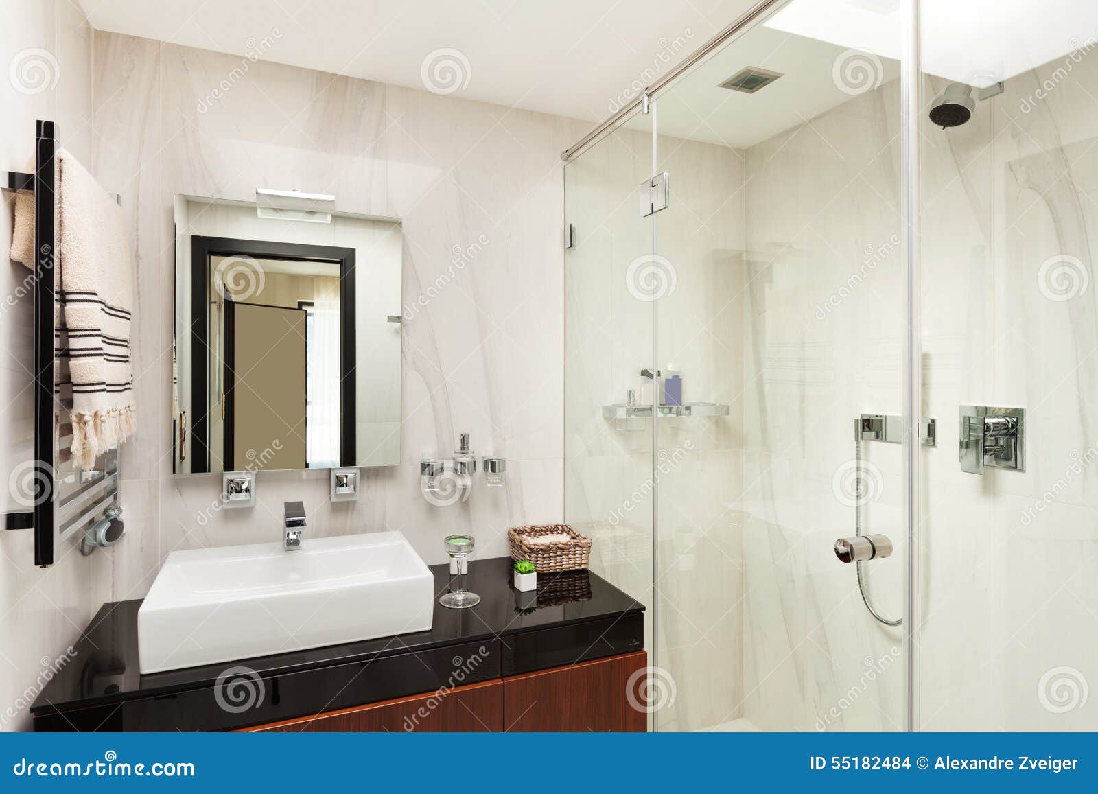 Interior, Comfortable Bathroom Stock Photo - Image of design ...