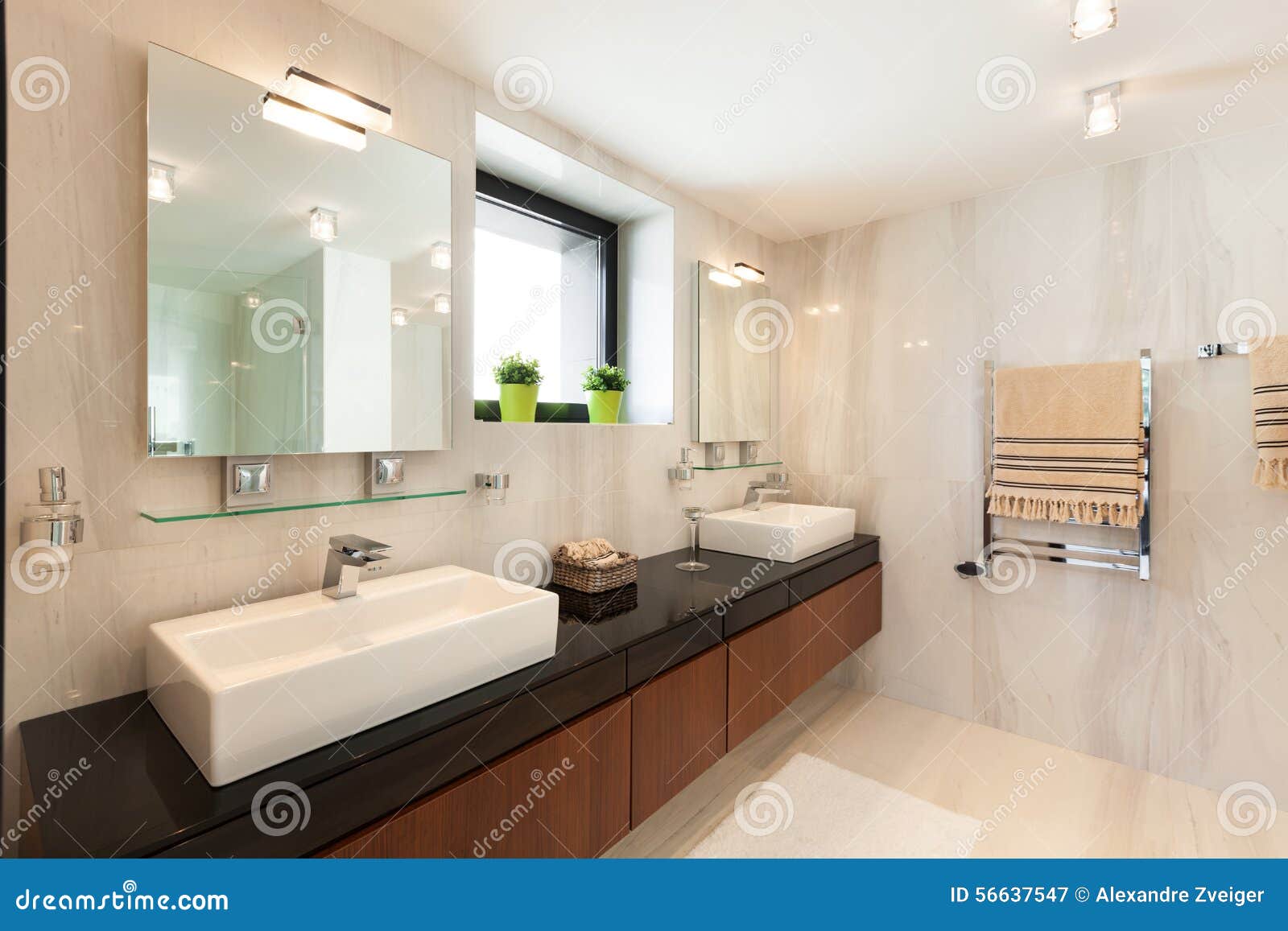 Interior, Comfortable Bathroom Stock Image - Image of space, building ...