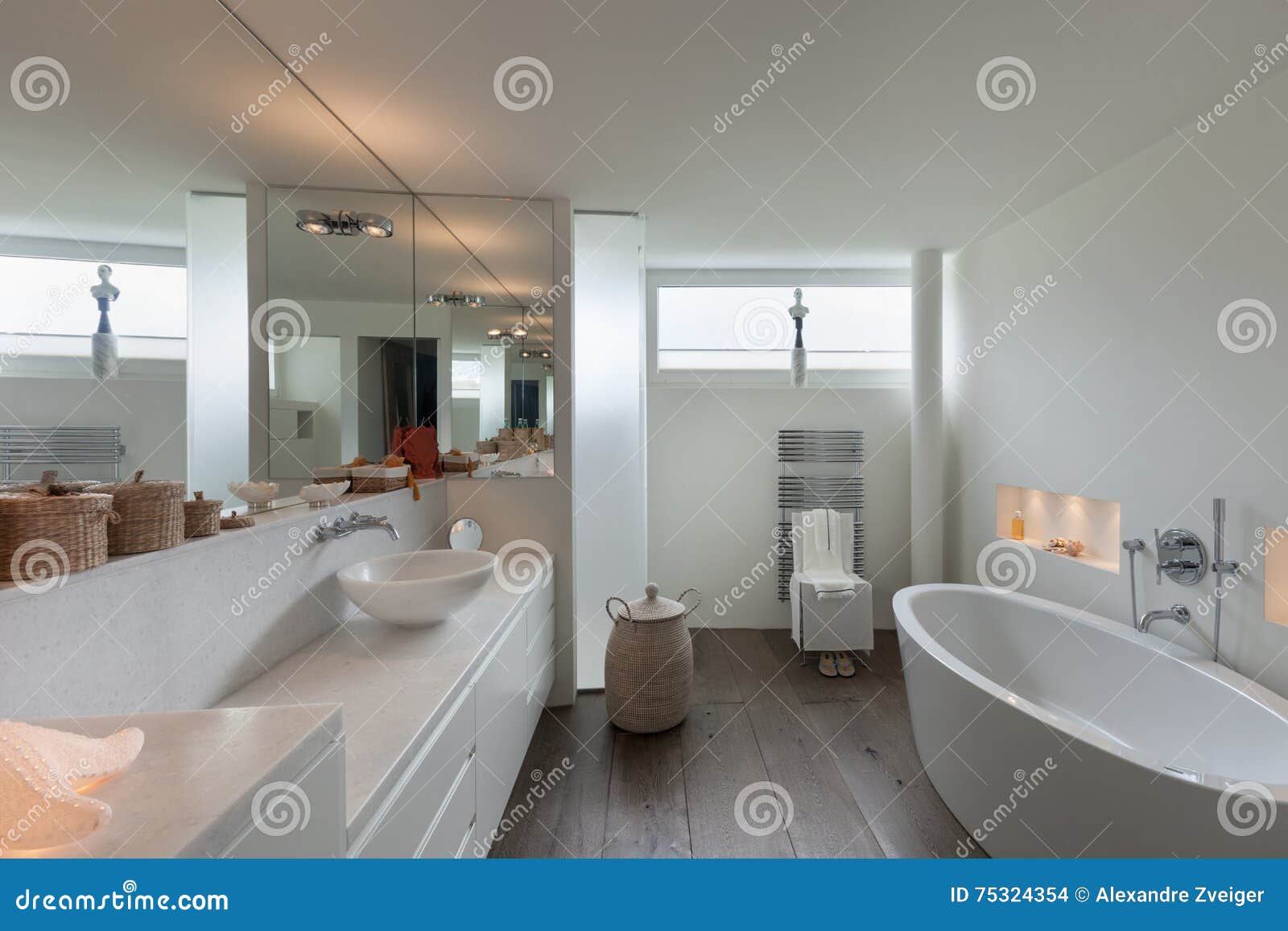 Interior, Comfortable Bathroom Stock Photo - Image of indoor, bath ...