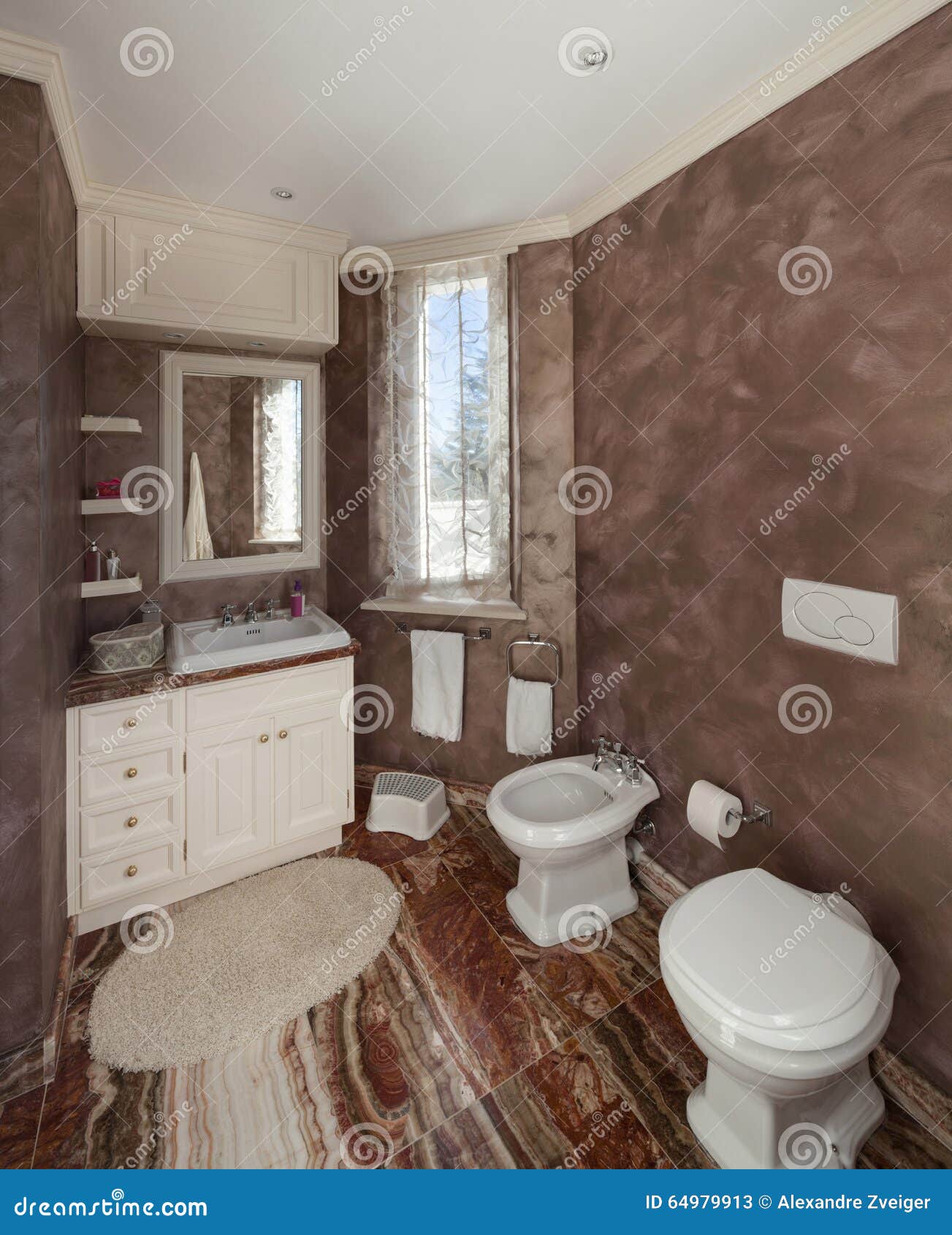 Interior, Comfortable Bathroom Stock Image - Image of bath ...