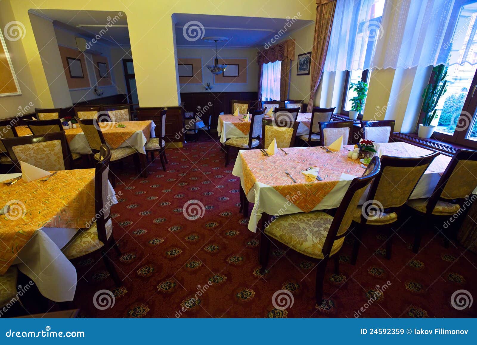 Interior of Comfortable Cafe Stock Image - Image of restaurant ...