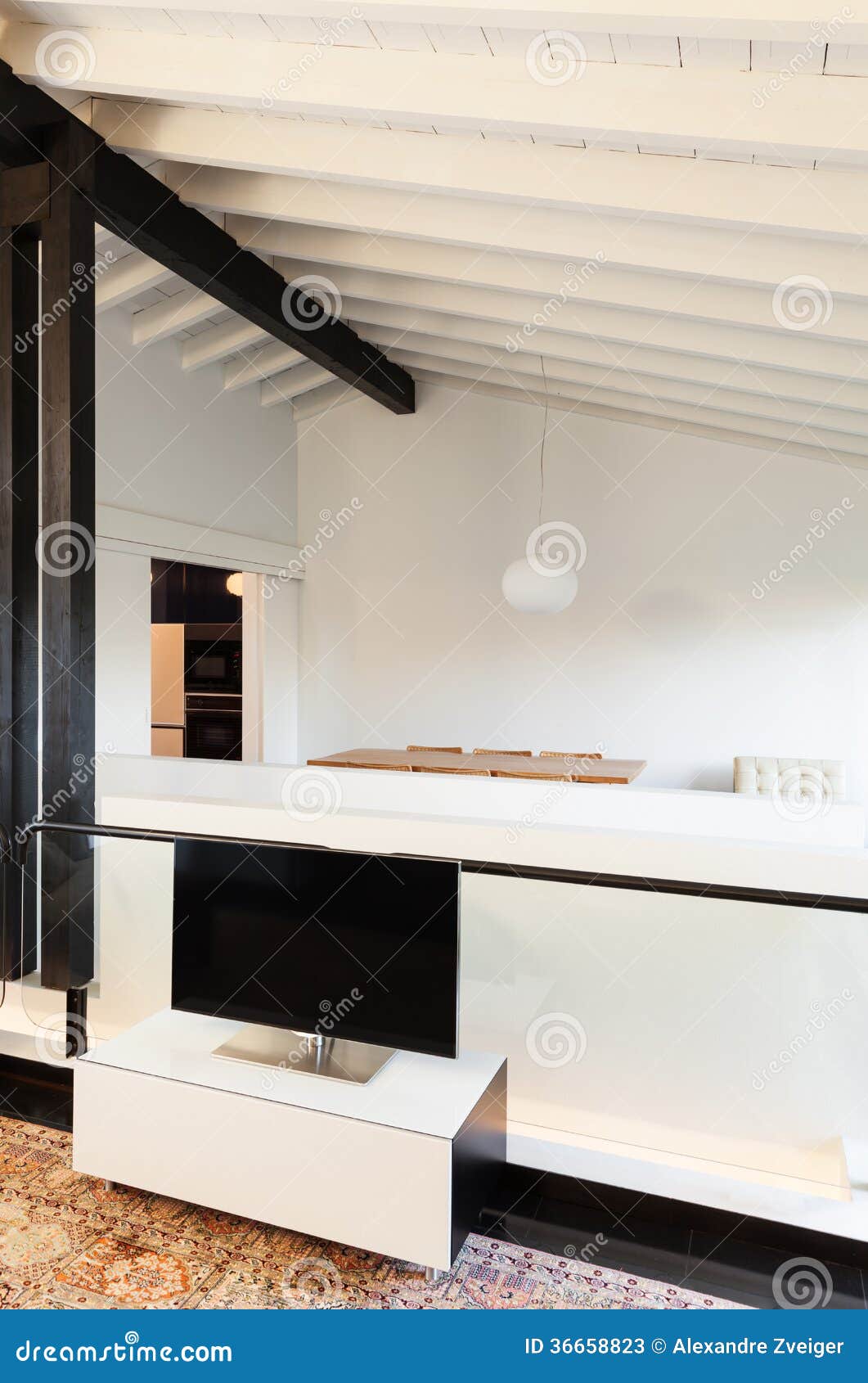 Interior, comfortable loft stock image. Image of living - 36658823