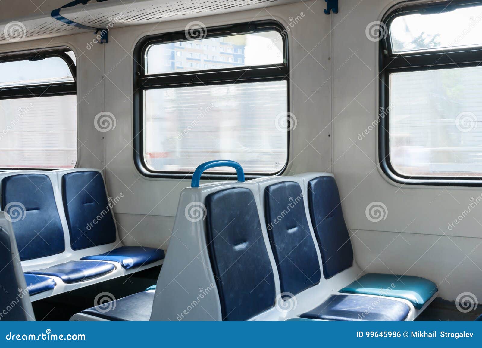Interior of a Commuter Electric Train Stock Photo - Image of indoor ...