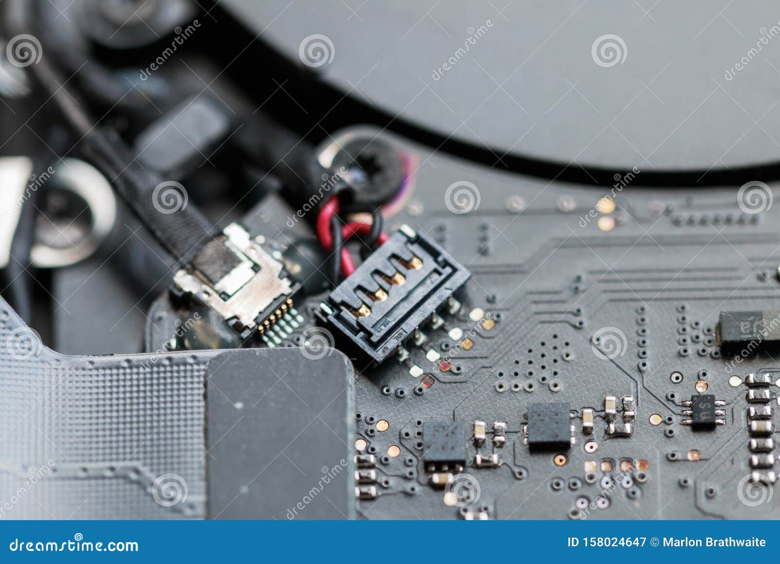 The Interior of a Computer Being Fixed. Stock Image - Image of closeup ...