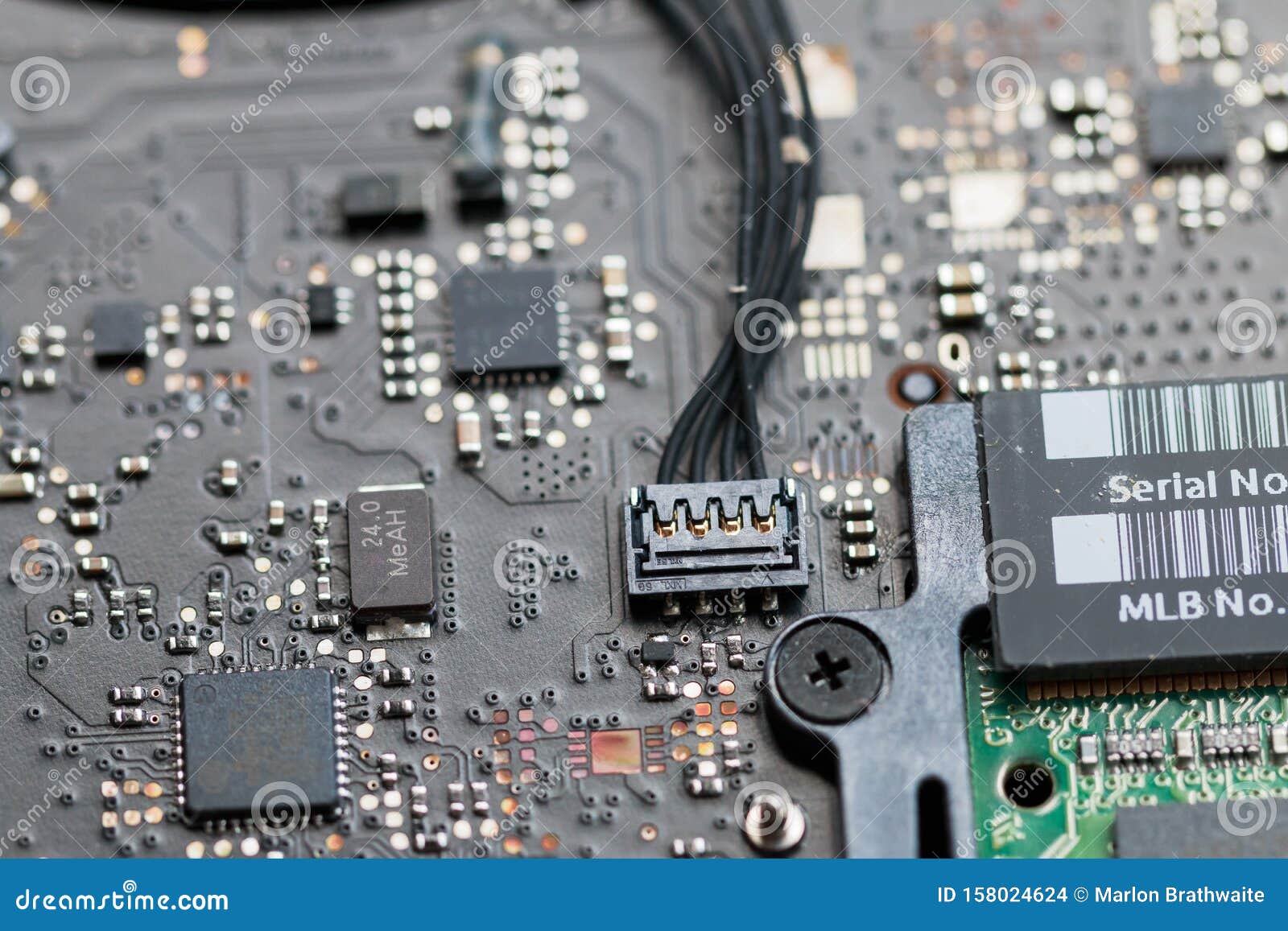 The Interior of a Computer Being Fixed. Stock Photo - Image of macbook ...