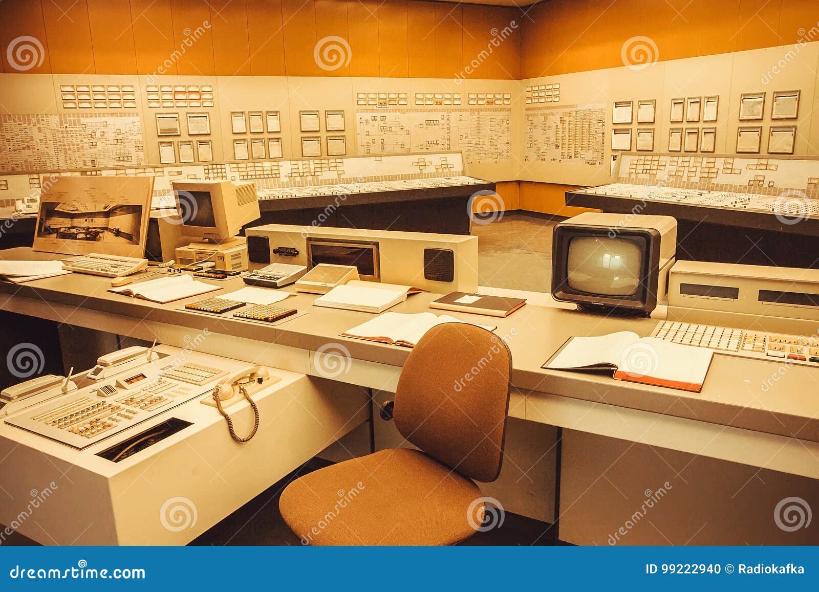 Interior with Computer Security System and Control Panel of Zwentendorf ...