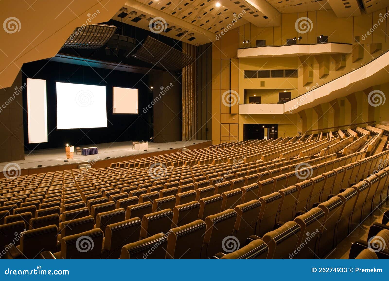 Interior of a Conference Hall Stock Image - Image of light, perspective ...