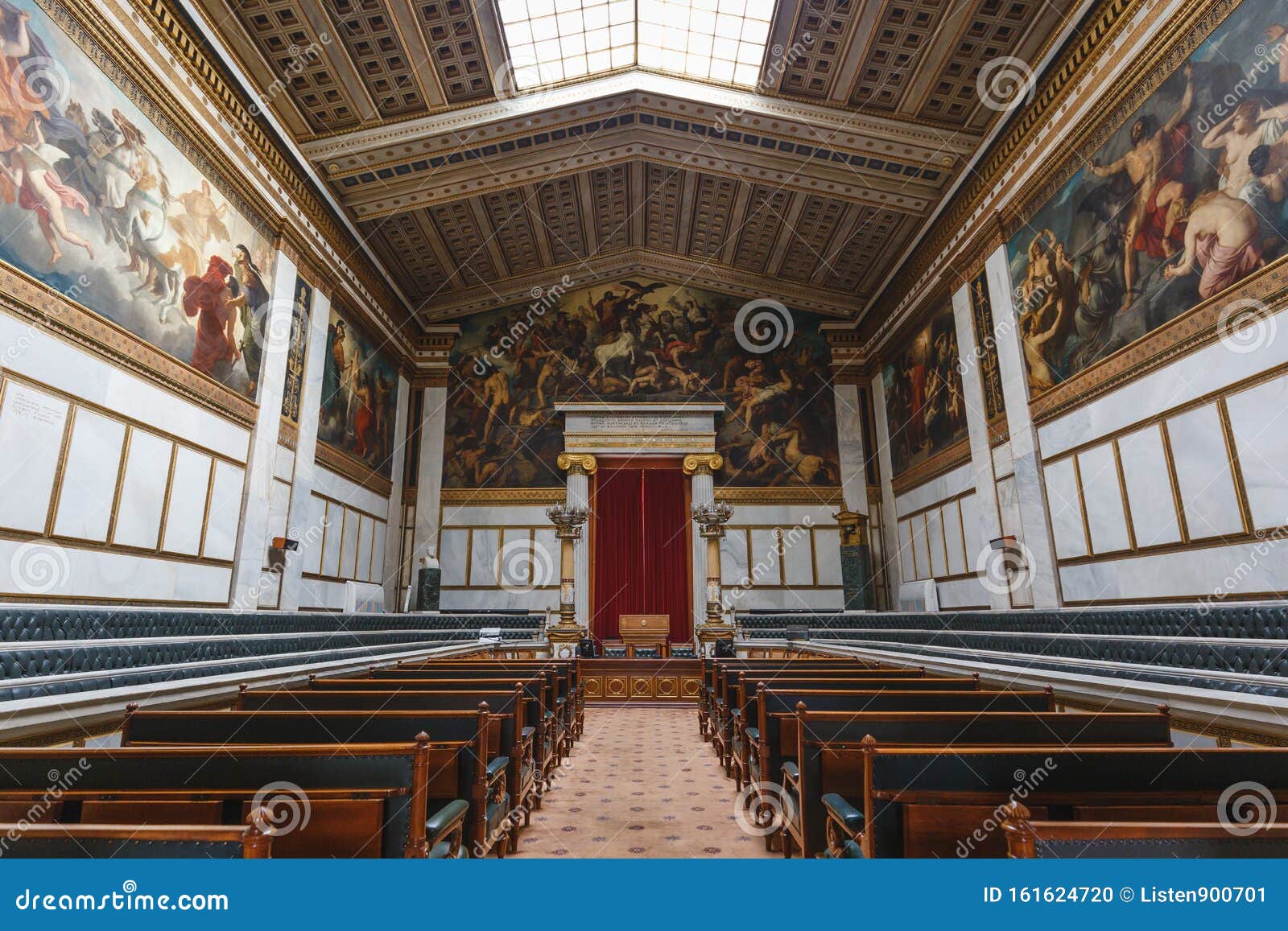 Interior Conference Hall of the Academy of Athens Stock Photo - Image ...