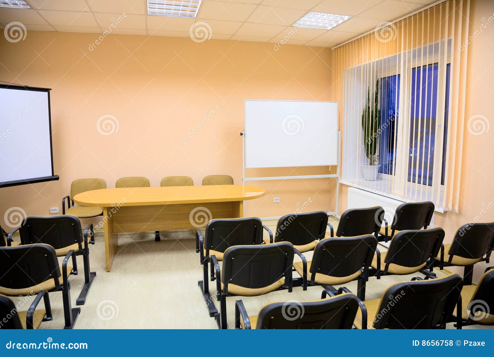 Interior of a Conference Hall in Pink Tones Stock Photo - Image of ...