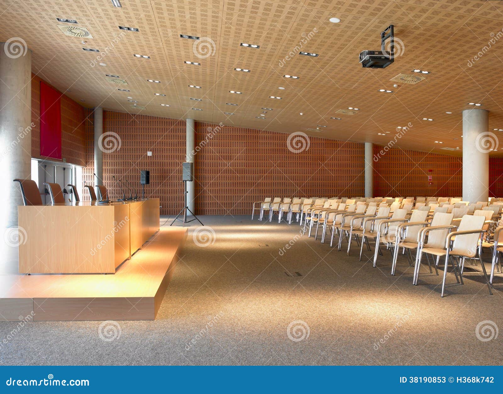 Interior of a Congress Building Stock Image - Image of stage, seat ...