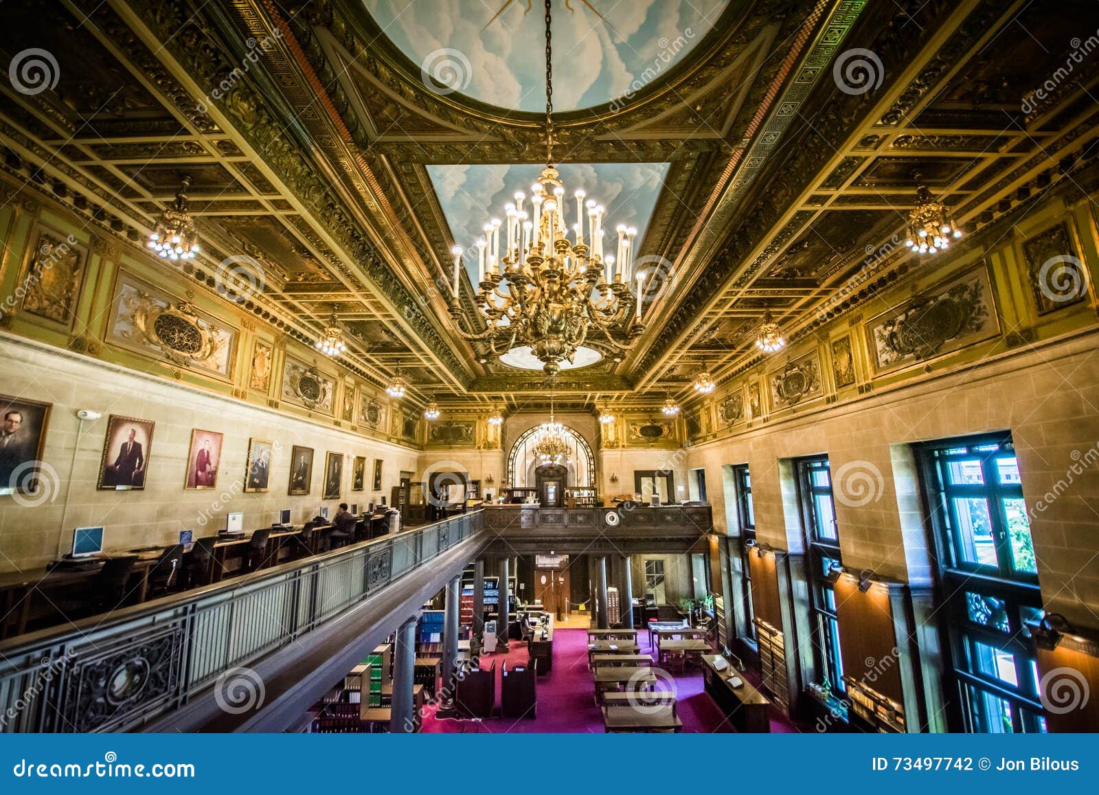 The Interior of the Connecticut State Library, in Hartford, Conn ...