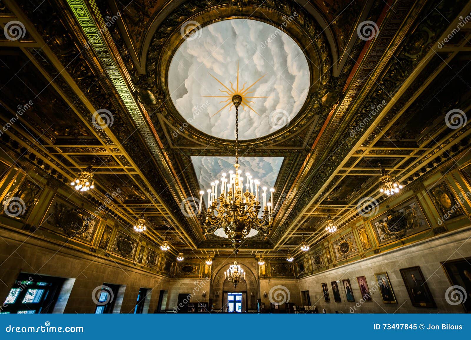 The Interior of the Connecticut State Library, in Hartford, Conn ...