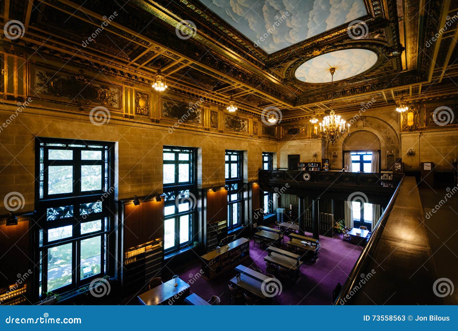 The Interior of the Connecticut State Library, in Hartford, Conn Stock ...