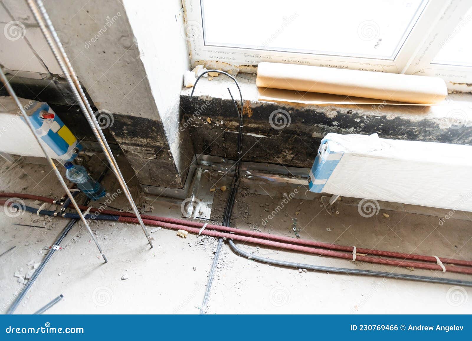 Interior Construction Building Site and Electrical Installation Stock ...