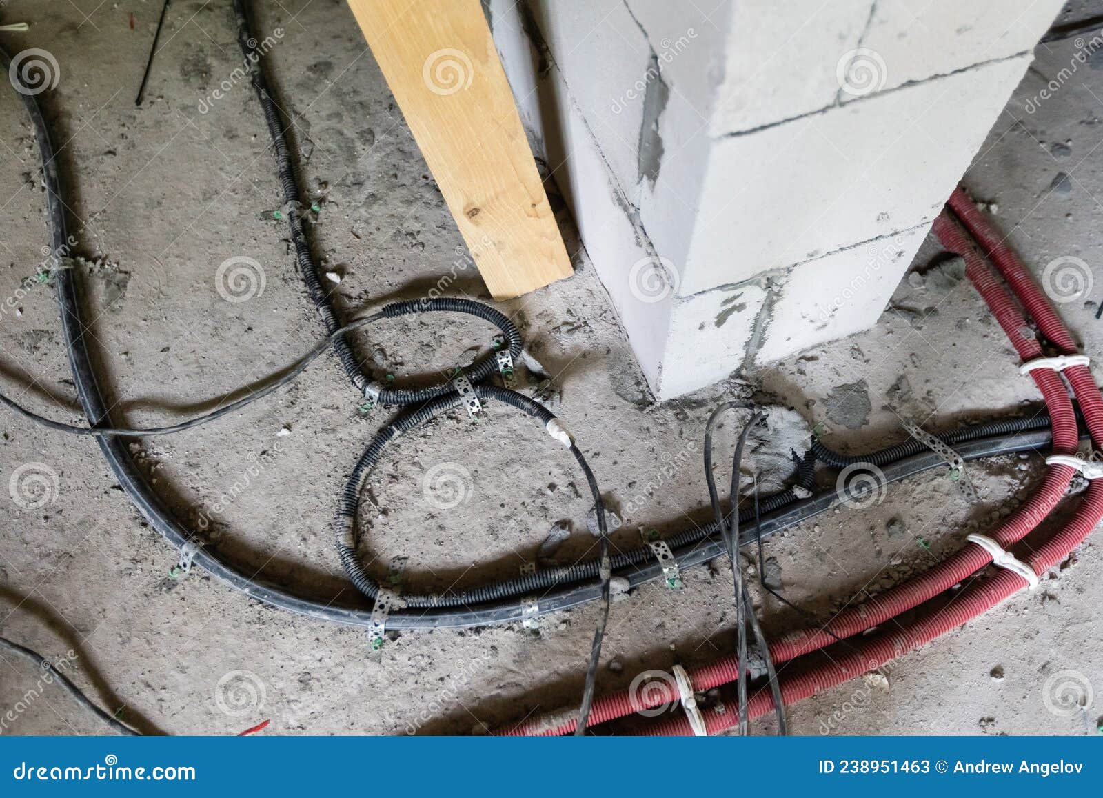 Interior Construction Building Site and Electrical Installation Stock ...