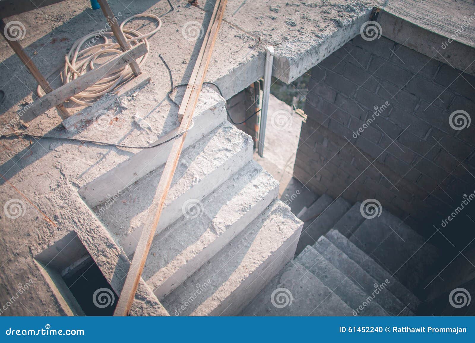 Interior Construction Concrete Stair Stock Photo - Image of scaffold ...