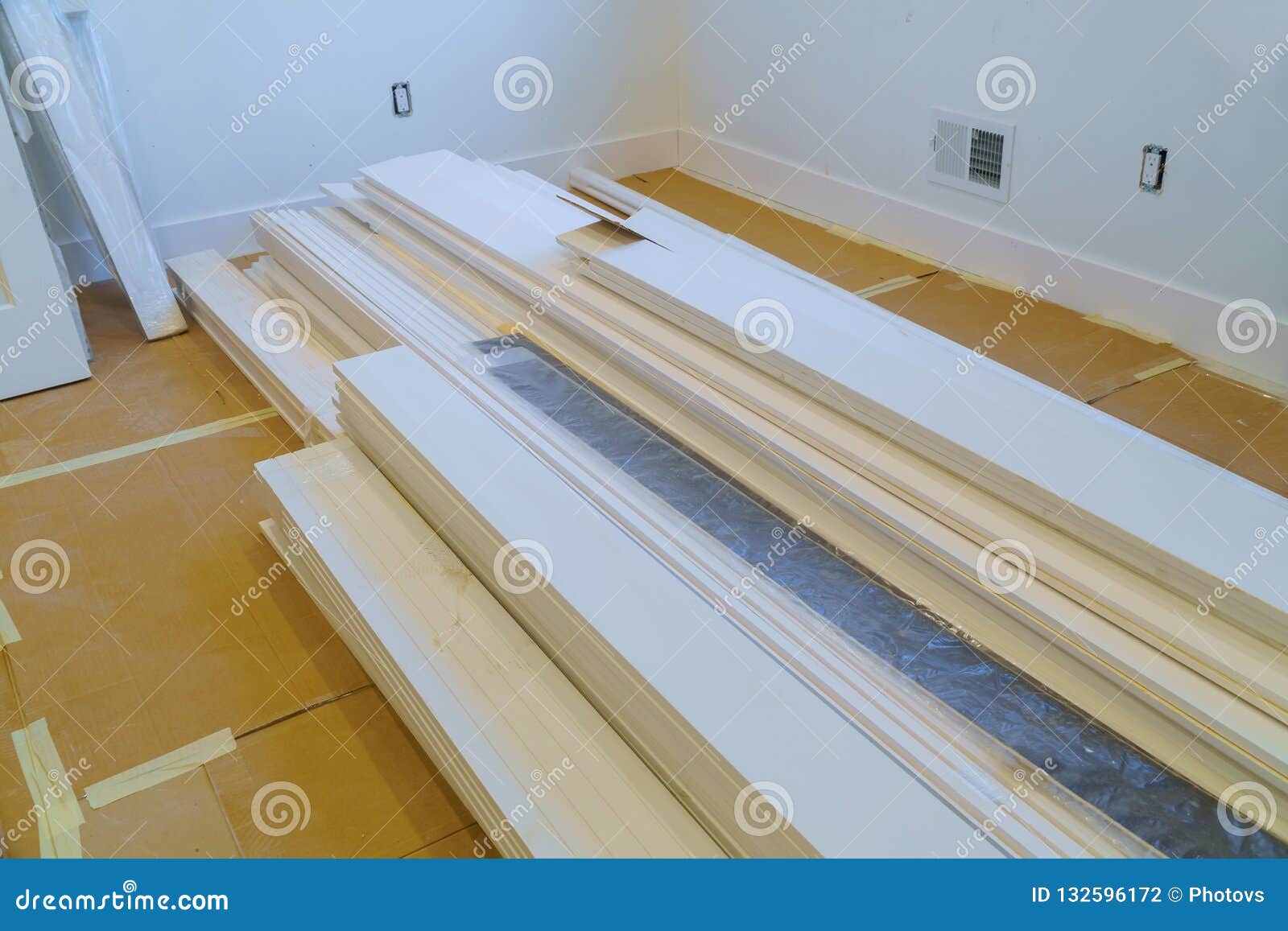 Interior Construction of Housing Room Under Construction Stock Photo ...