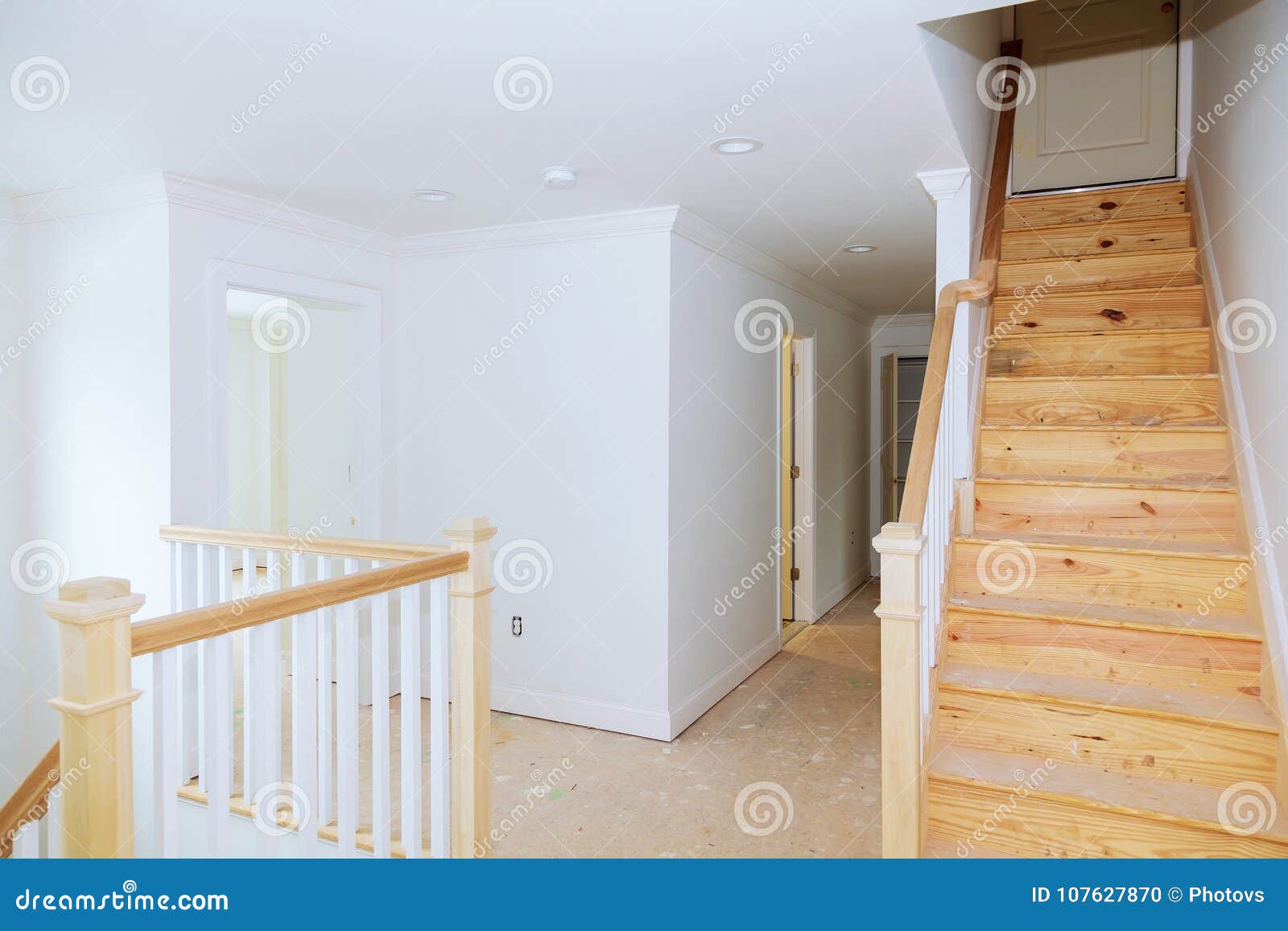 Interior Construction of Housing Room Under Construction Stock Photo ...