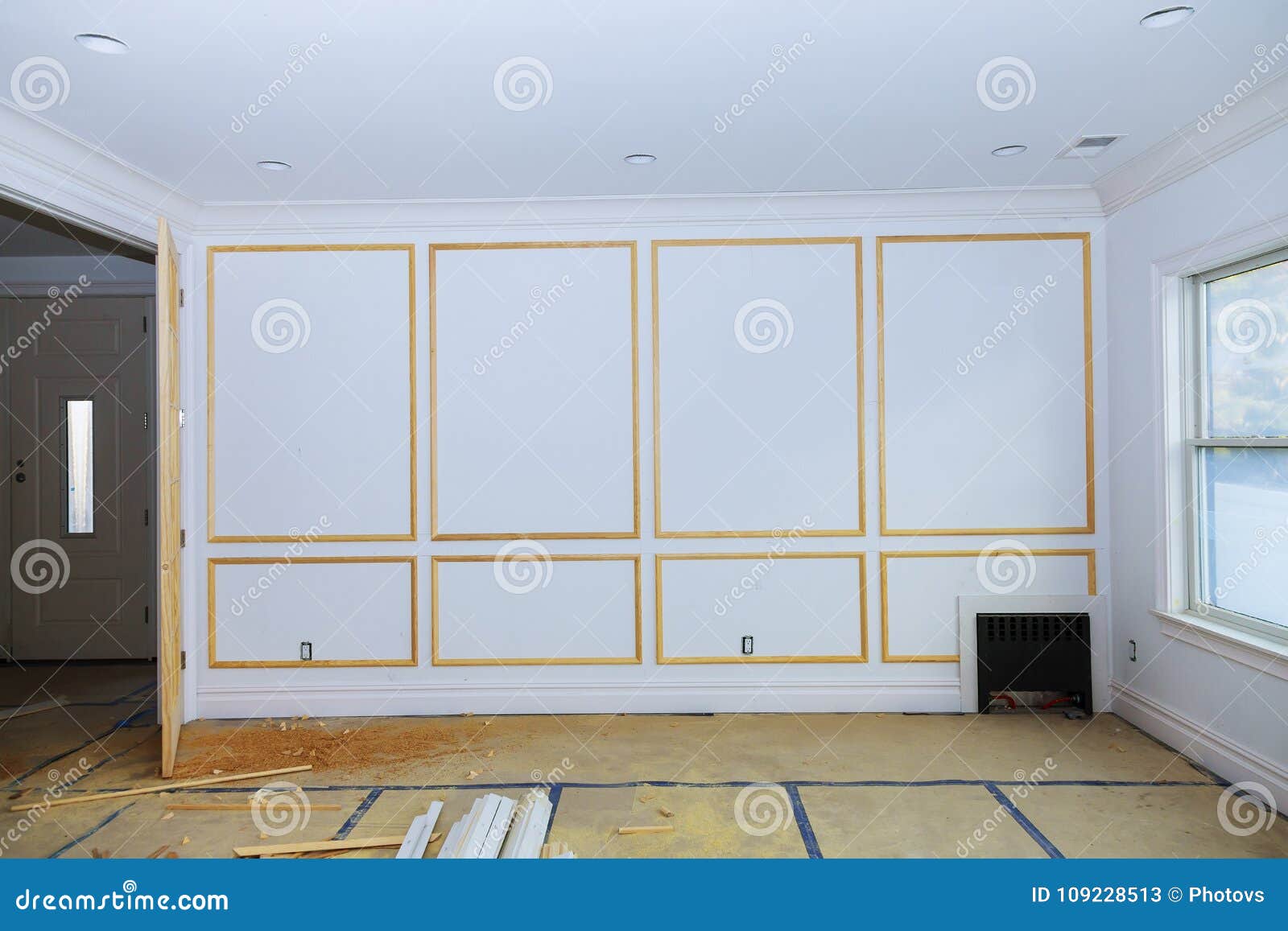 Interior Construction of Housing Room Under Construction Stock Image ...