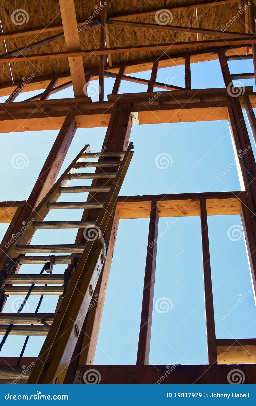 Interior Construction Ladder Stock Image - Image of place, incomplete ...