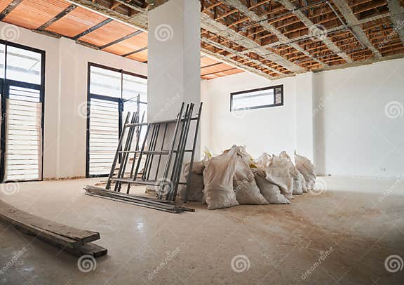 Interior Construction Project in Progress in a Bright and Inviting ...