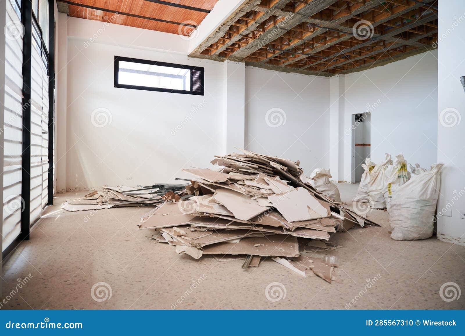 Interior Construction Project in Progress in a Bright and Inviting ...