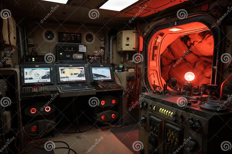 Interior Control Panel of Mars Simulation Habitat Stock Image - Image ...