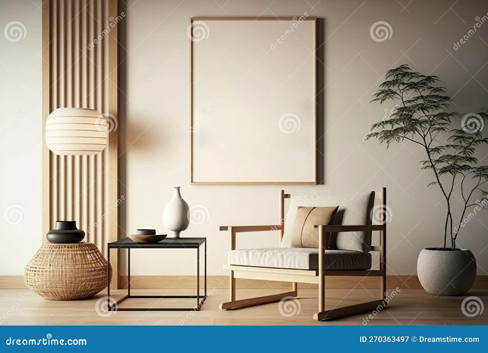 Interior Of A Conventional Living Room With A Mock-up Of A Poster And ... Interior Of A Conventional Living Room With A Mock-up Of A Poster And ...