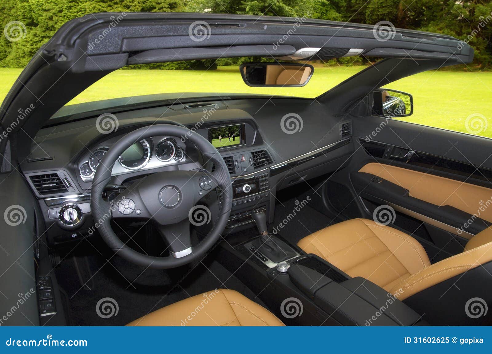 Interieur of a Convertible stock image. Image of dashboard - 31602625