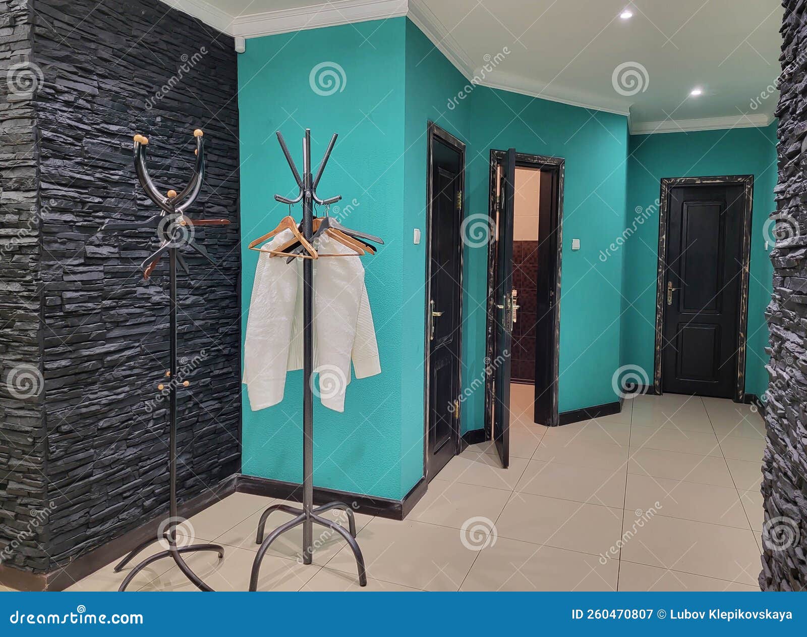 Interior of the Corridor Hall, Apartment Building. Stock Image - Image ...