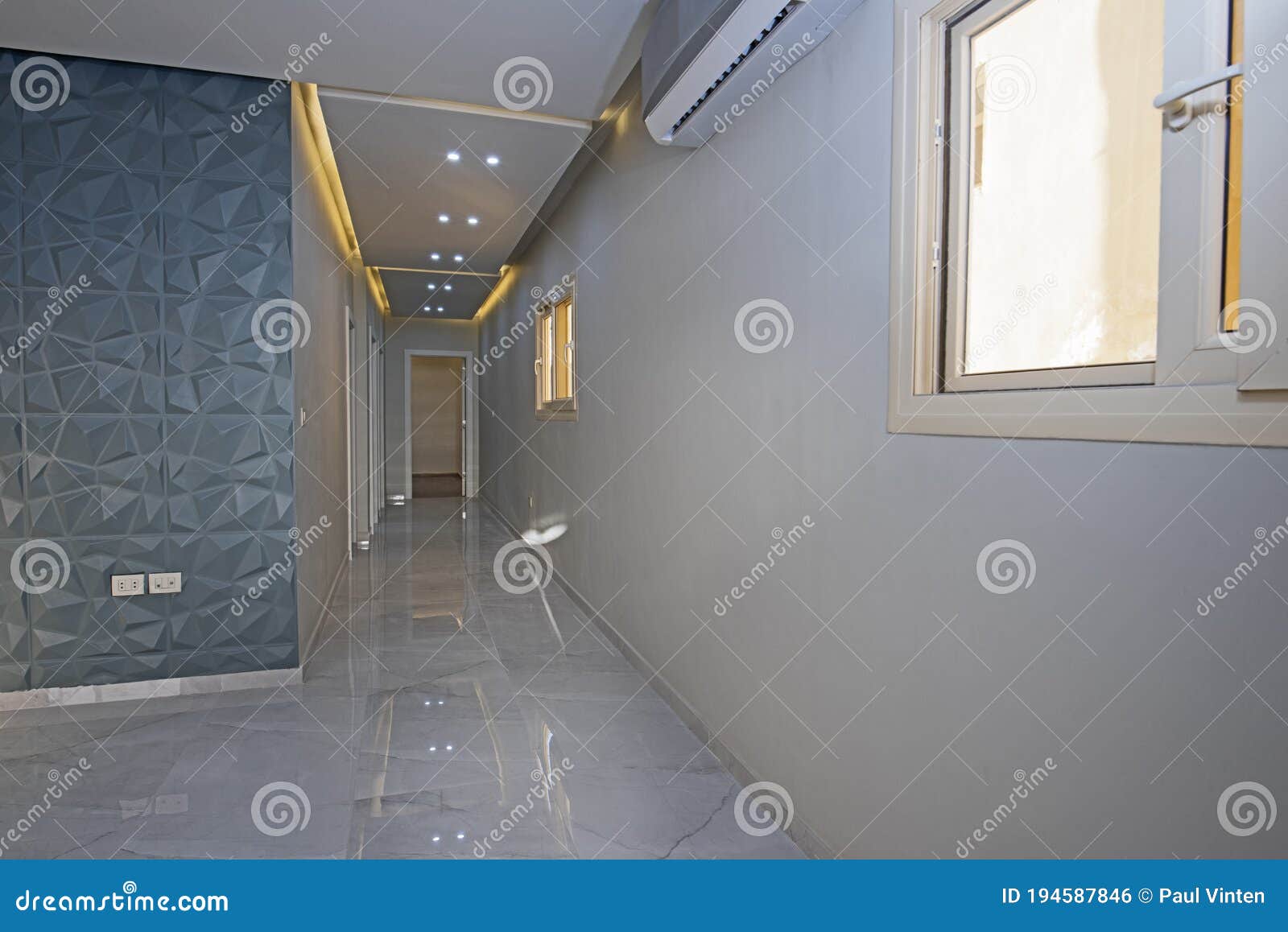 Interior Corridor of a Luxury Apartment Stock Photo - Image of indoor ...