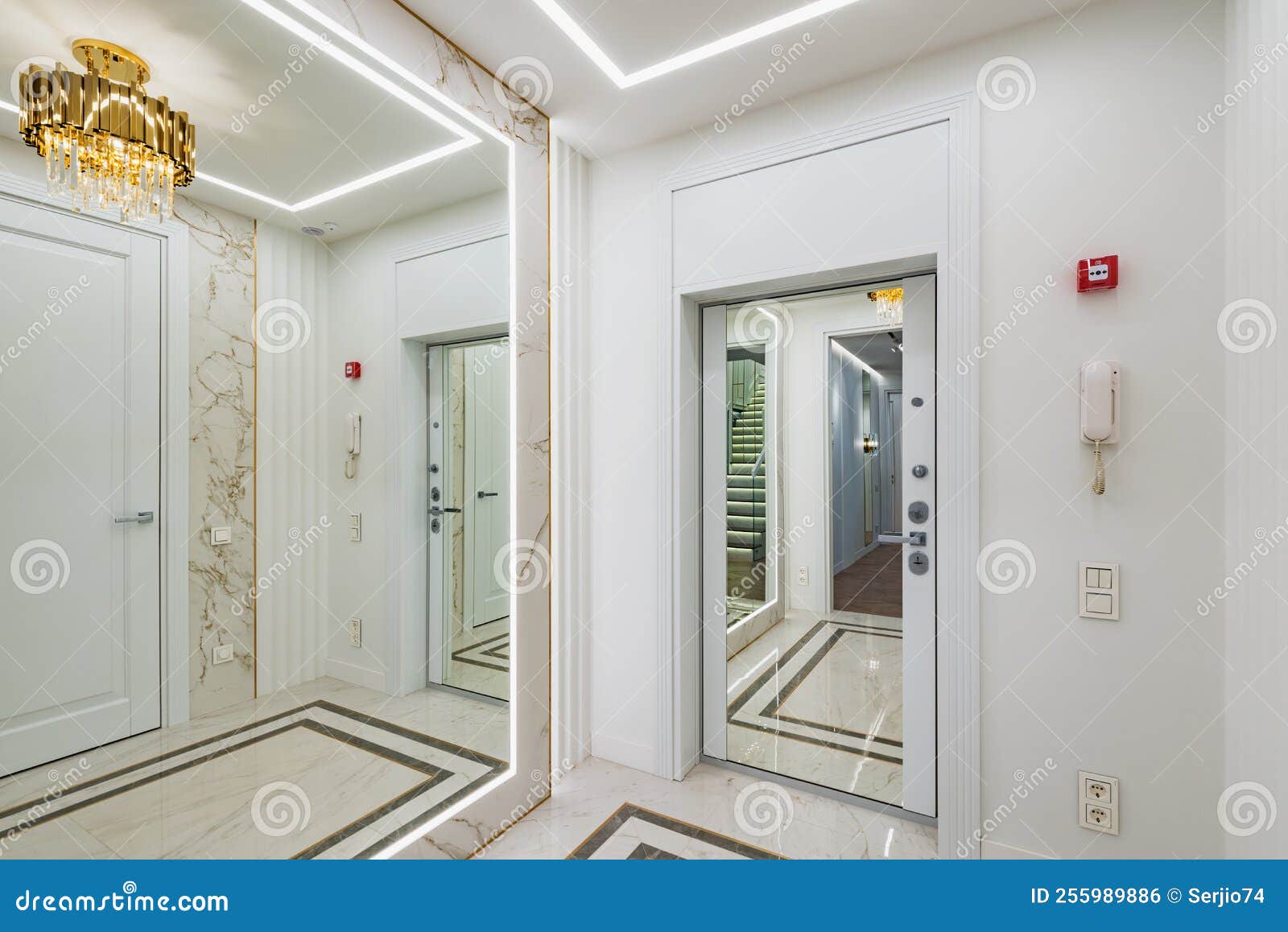 Interior of the Corridor in the Luxury Apartments Stock Photo - Image ...