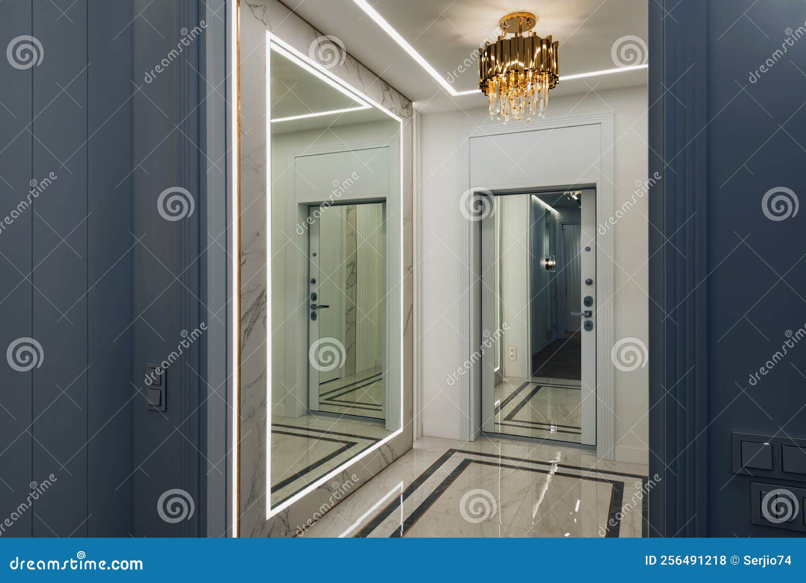 Interior of the Corridor in the Luxury Apartments Stock Photo - Image ...