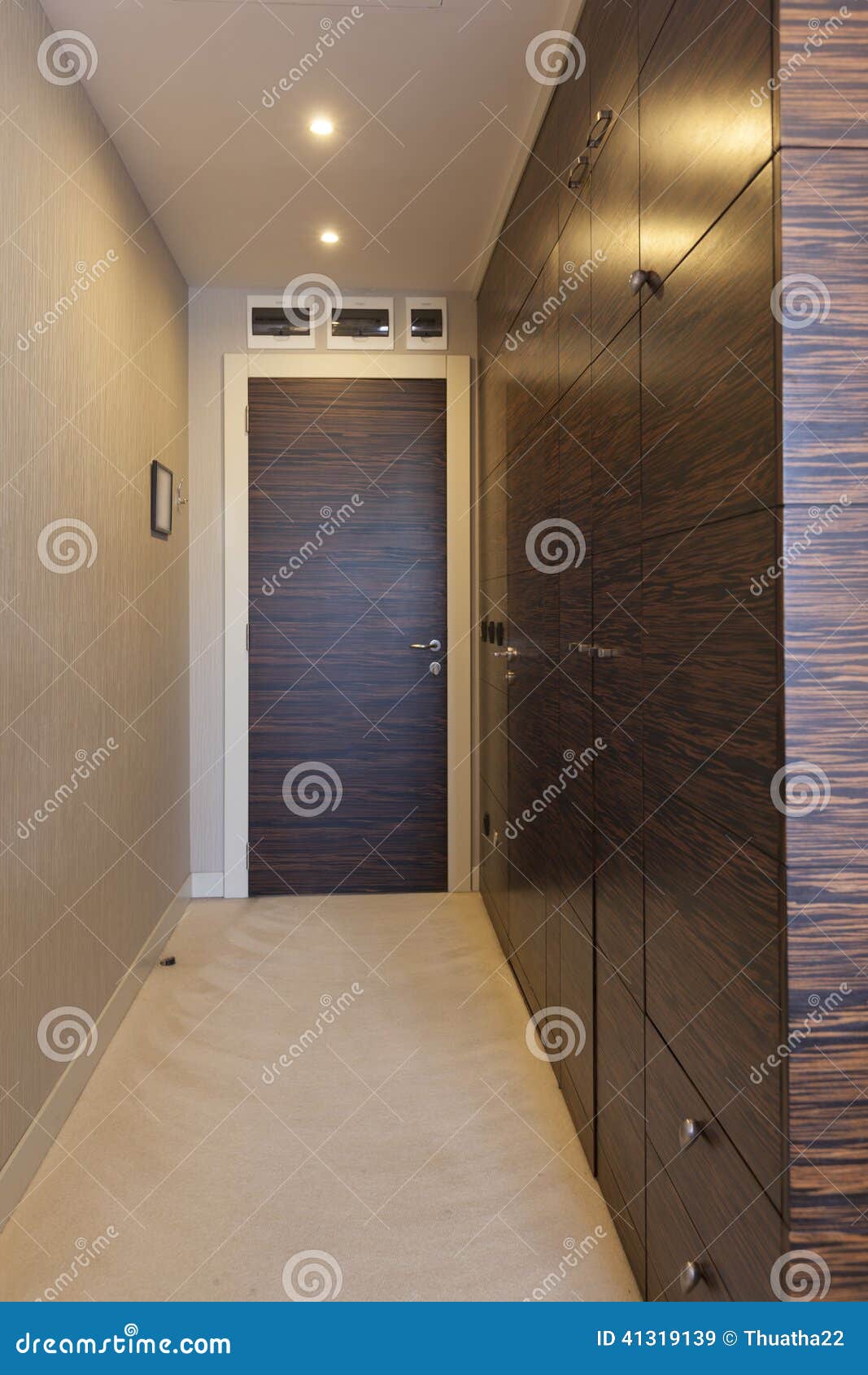 Interior of a Corridor in Modern Apartment Stock Image - Image of ...