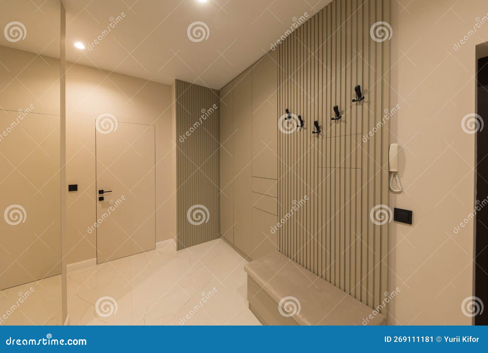 Interior of a Corridor in a Modern Apartment in a New Building Stock ...