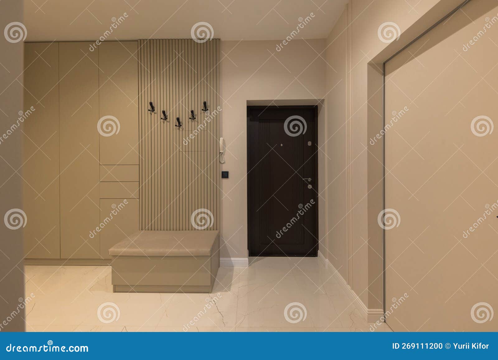 Interior of a Corridor in a Modern Apartment in a New Building Stock ...