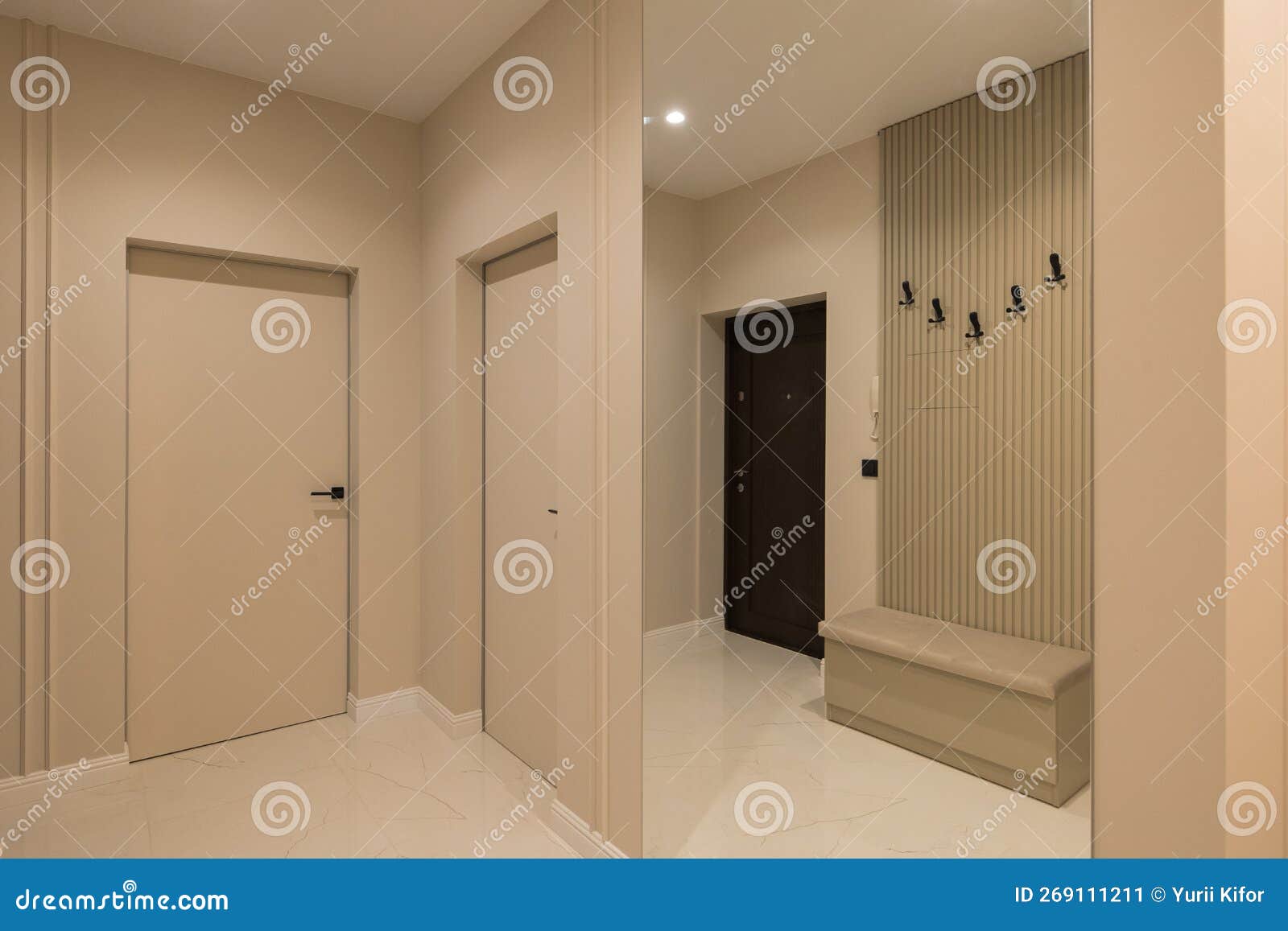 Interior of a Corridor in a Modern Apartment in a New Building Stock ...