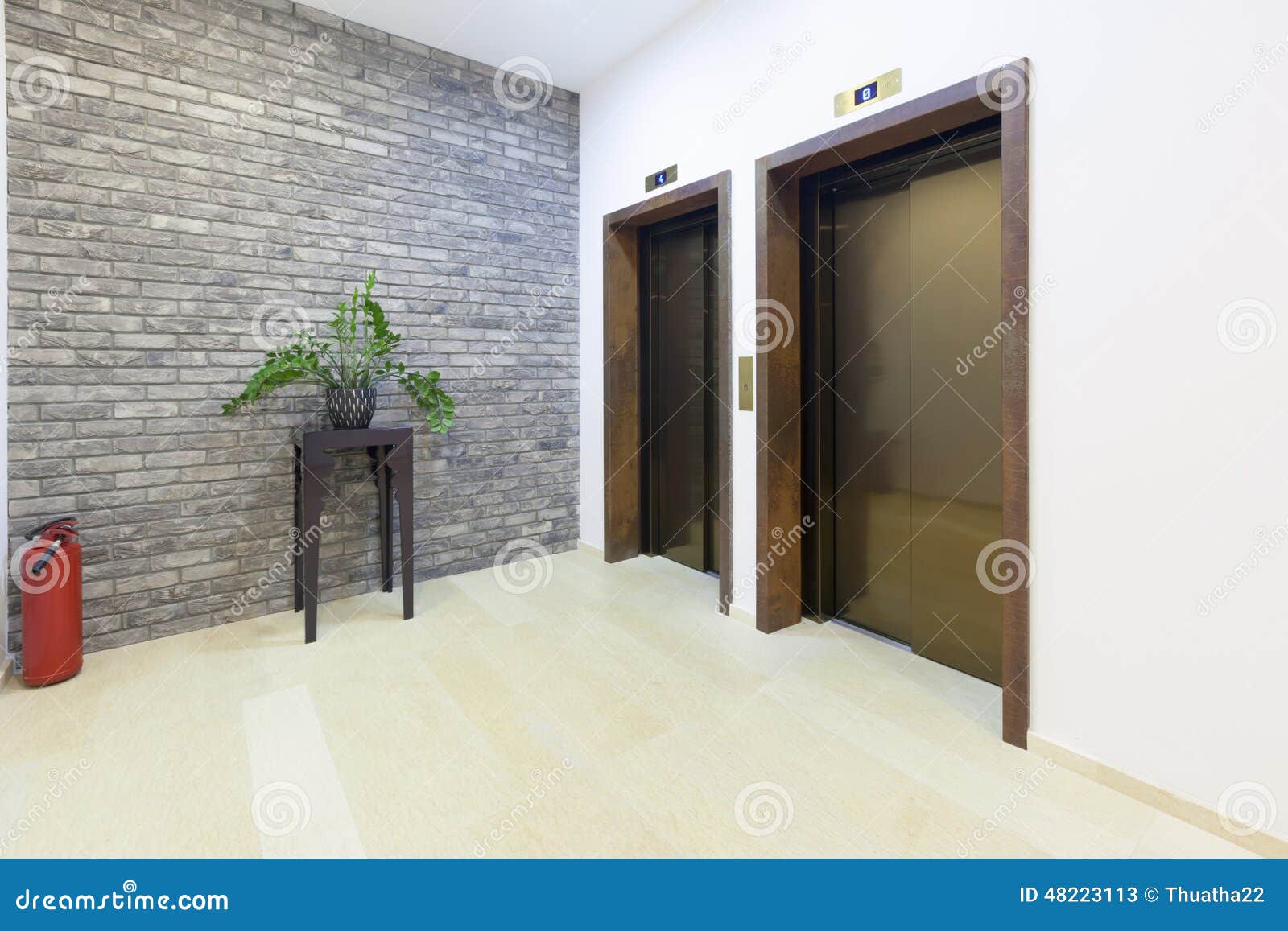 Interior, Lift Shaft, View From Lift Car Showing Wire Rope Cables And ...