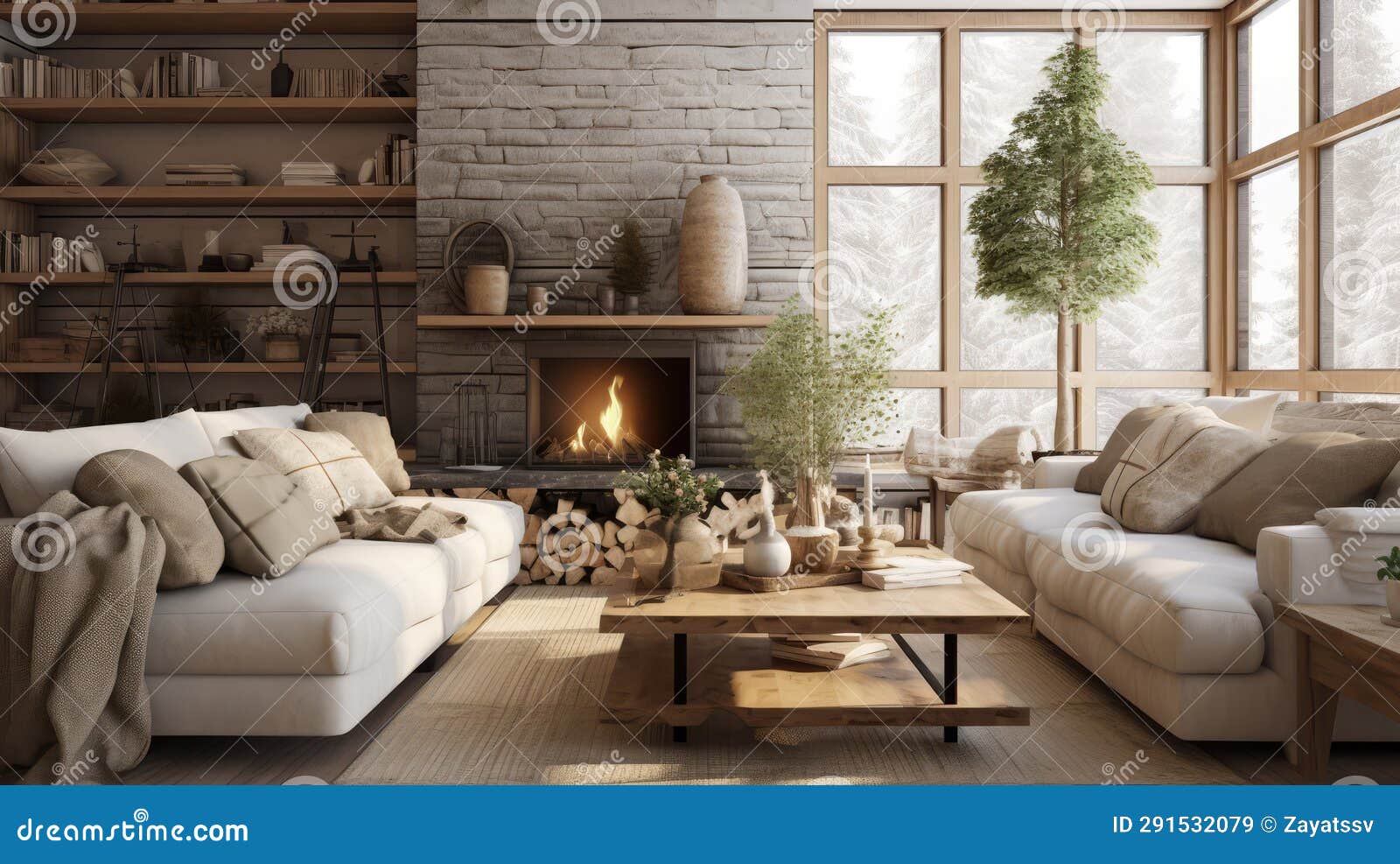 The Interior of a Country House. Rustic Style Stock Image - Image of ...