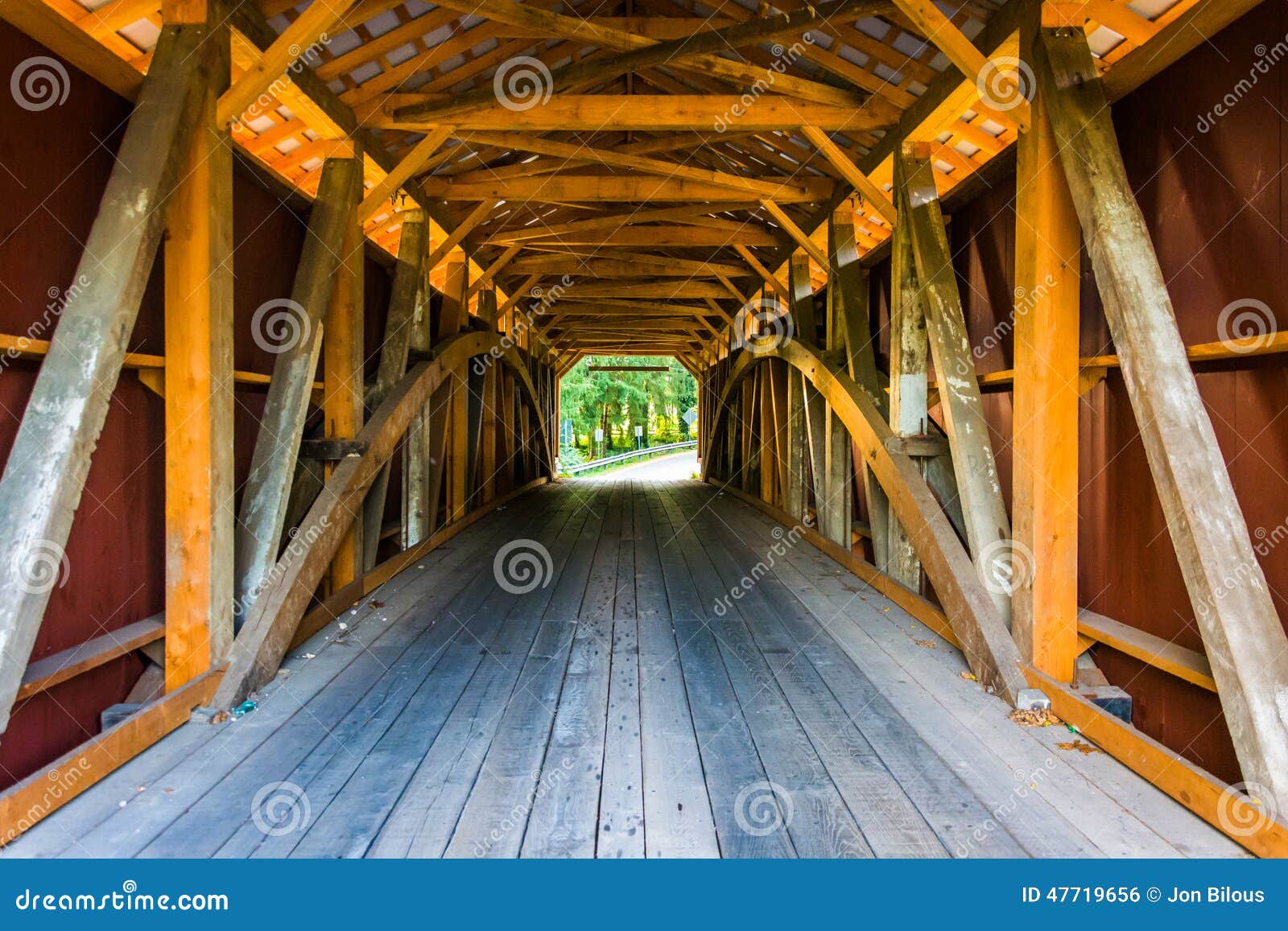 Interior of a Covered Bridge in Rural Lancaster County, Pennsylvania ...