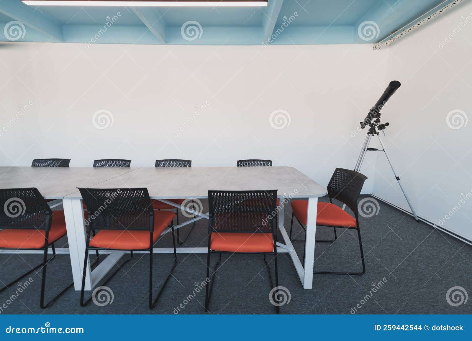 Interior of Cozy Light Boardroom with Table, Modern Stylish Chairs and ...