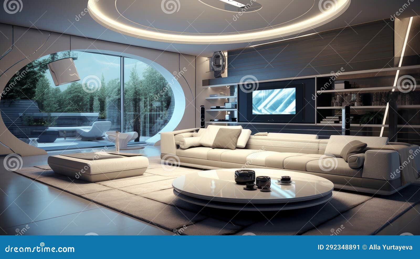 Interior of a Cozy Room in High-tech Style Stock Image - Image of ...