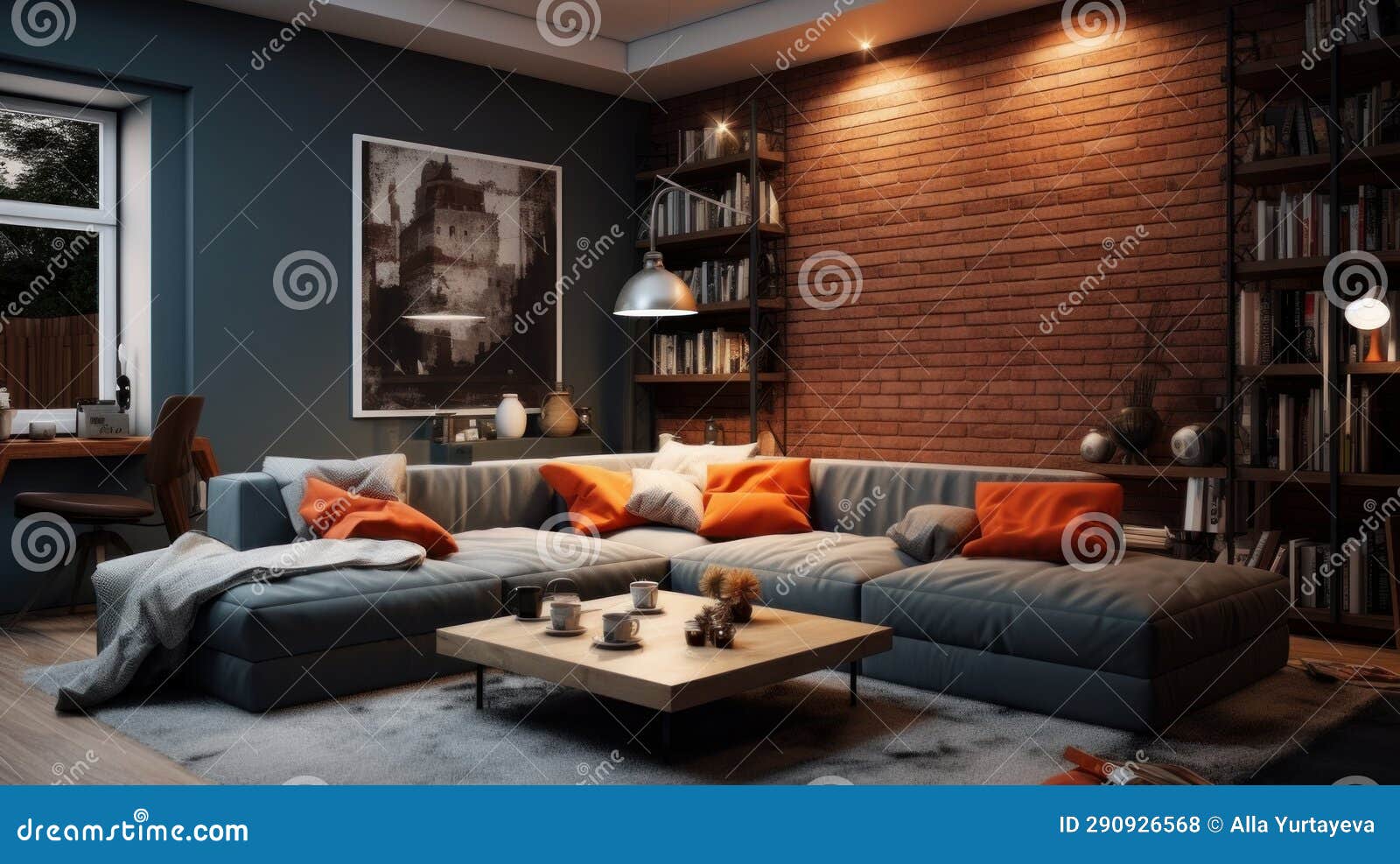 Interior of a Cozy Room in a Modern Style Stock Photo - Image of ...