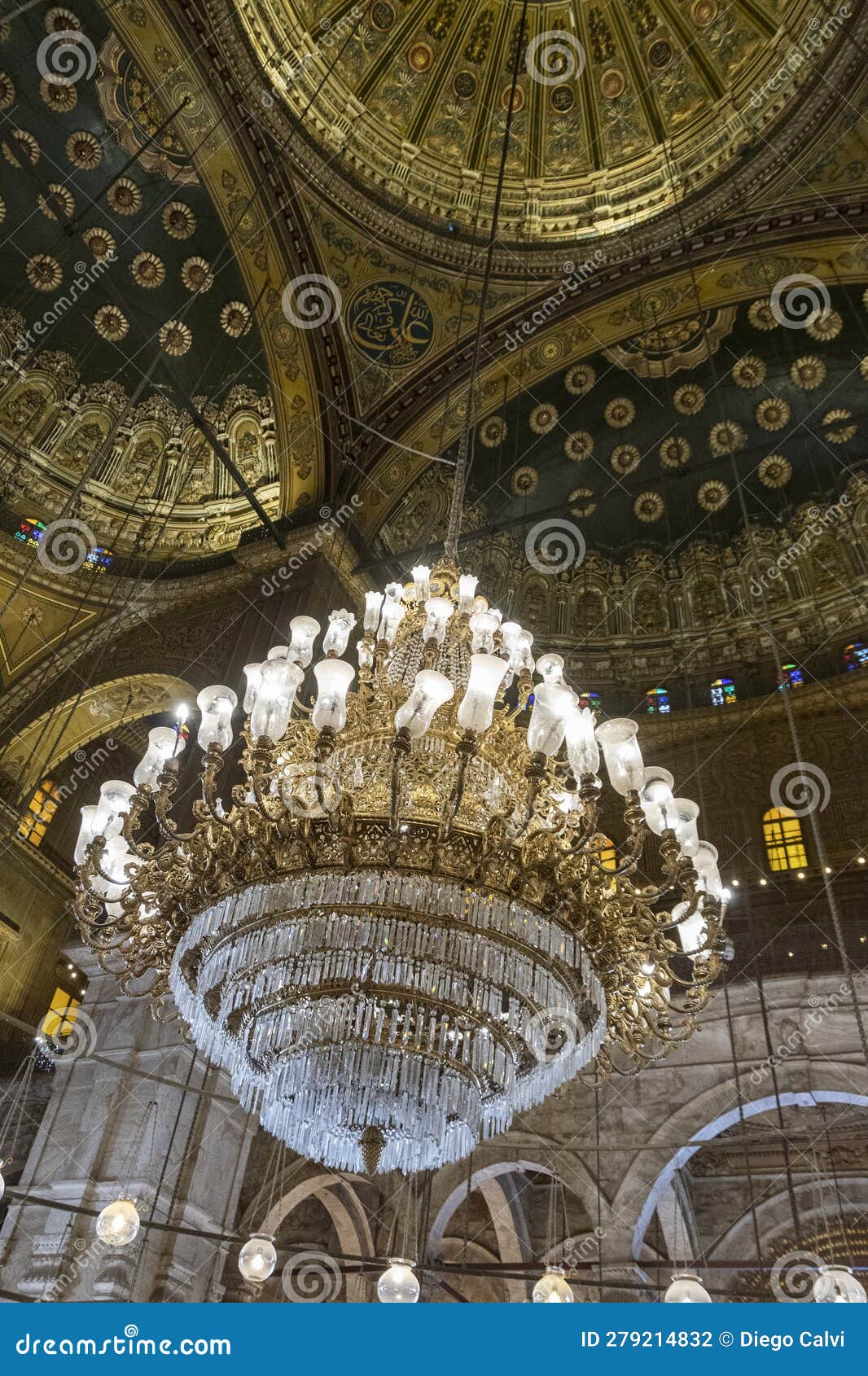 Interior of the Crystal Mosque, Cairo. Stock Photo - Image of cathedral ...