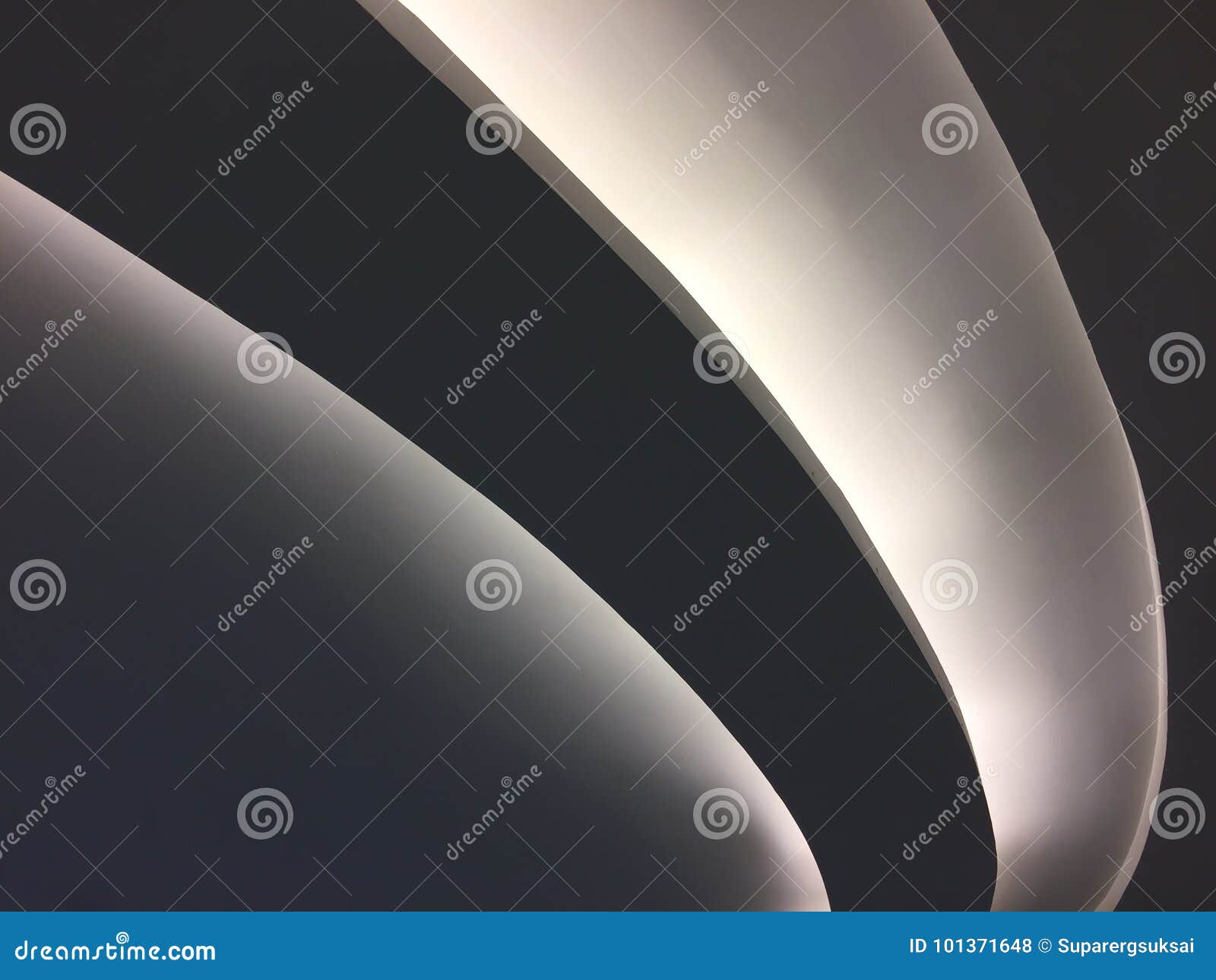 Curved Ceiling with Reflected Lighting Stock Photo - Image of ...